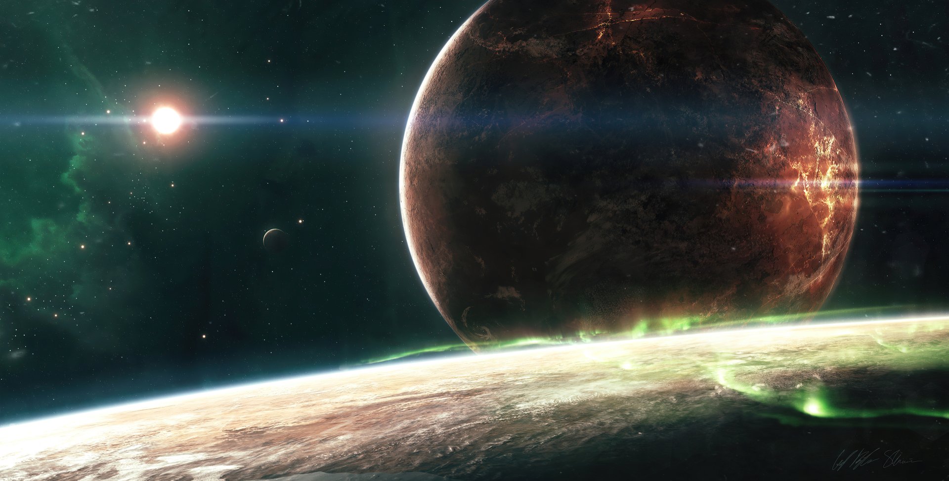 Download Planet Space Sci Fi Planet Rise HD Wallpaper by Gabriel Björk ...