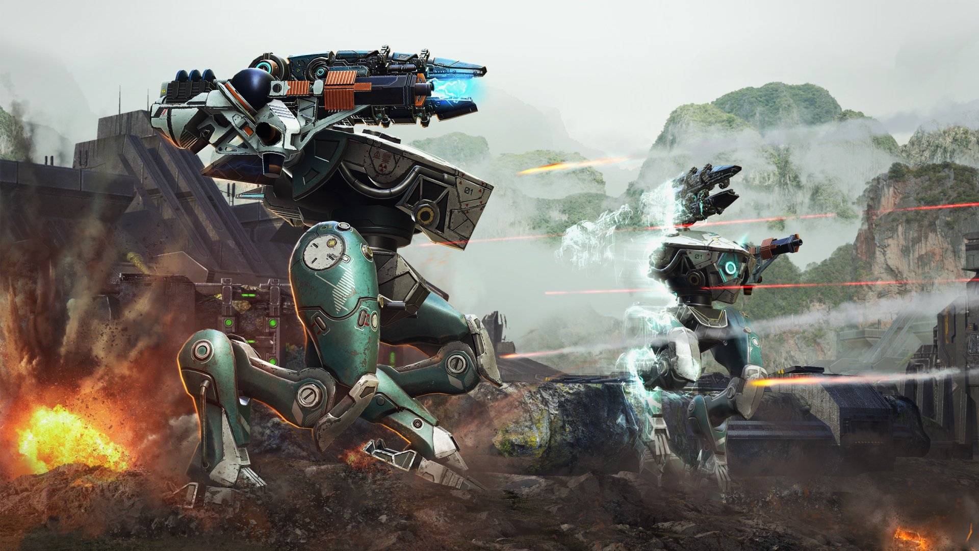 Epic War Robots Battle HD Wallpaper