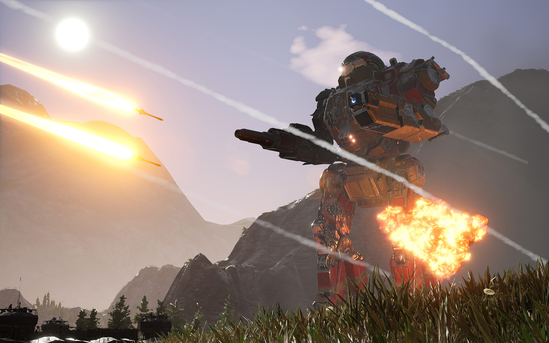 MechWarrior 5 Action Scene HD Wallpaper