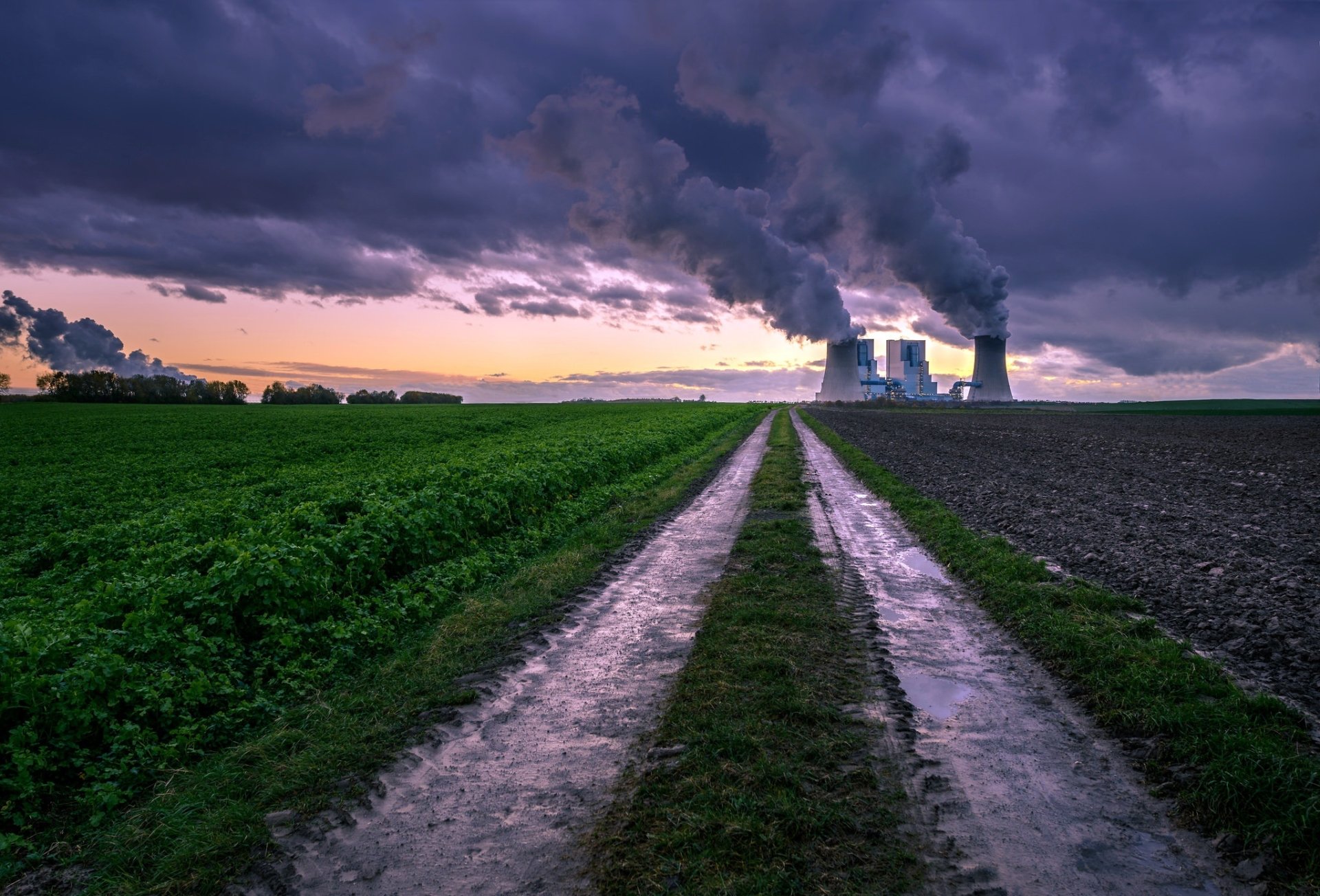 Download Man Made Power Plant HD Wallpaper