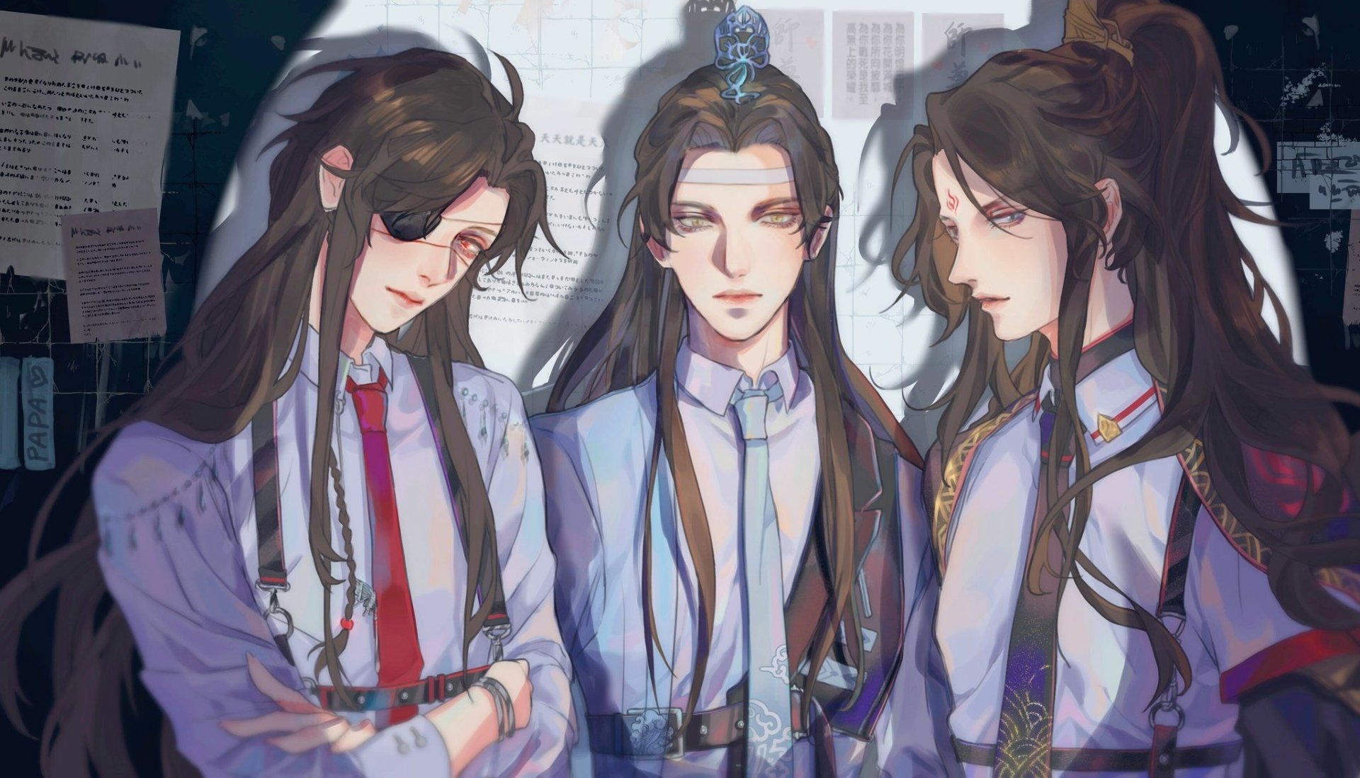 Download Luo Binghe Hua Cheng Lan Wangji Anime Crossover HD Wallpaper