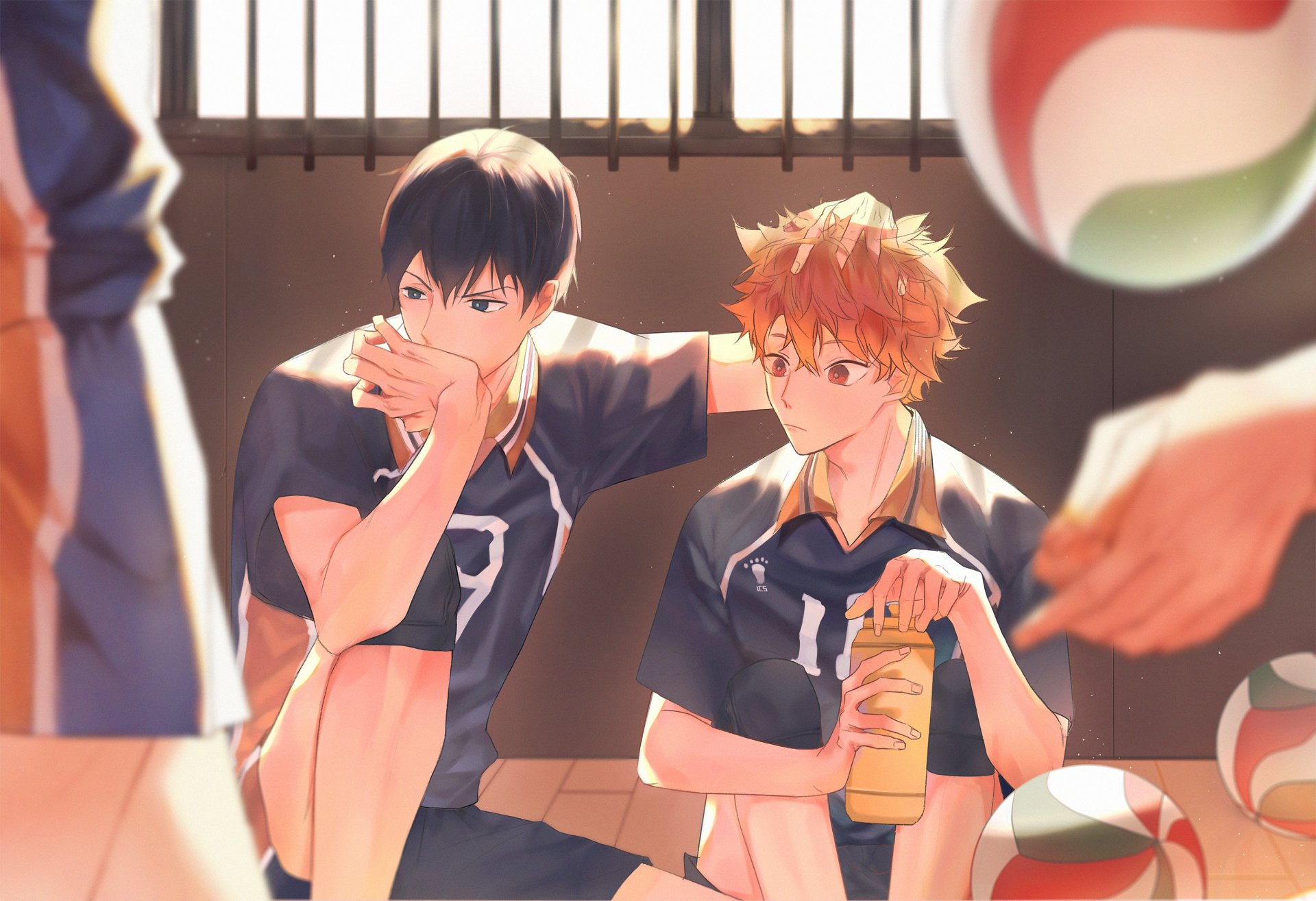 Haikyū!! HD Wallpaper: Kageyama & Hinata Volleyball Duo Spotlight ...