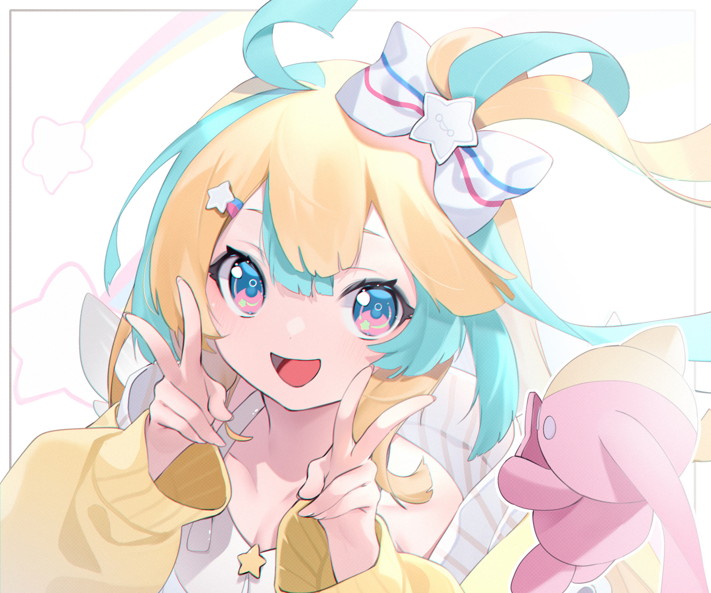 Download Amakawa Hano Anime Virtual Youtuber HD Wallpaper