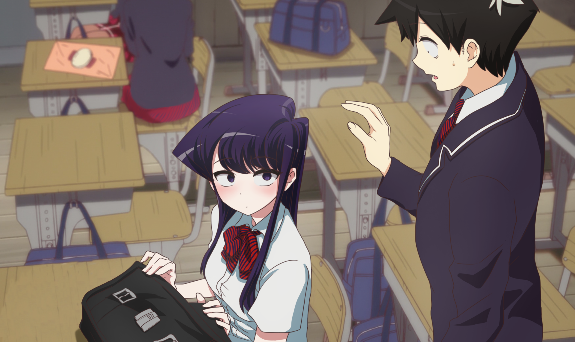 Komi Can’t Communicate HD: Tadano & Komi’s Classroom Moment | 3380x2013 ...