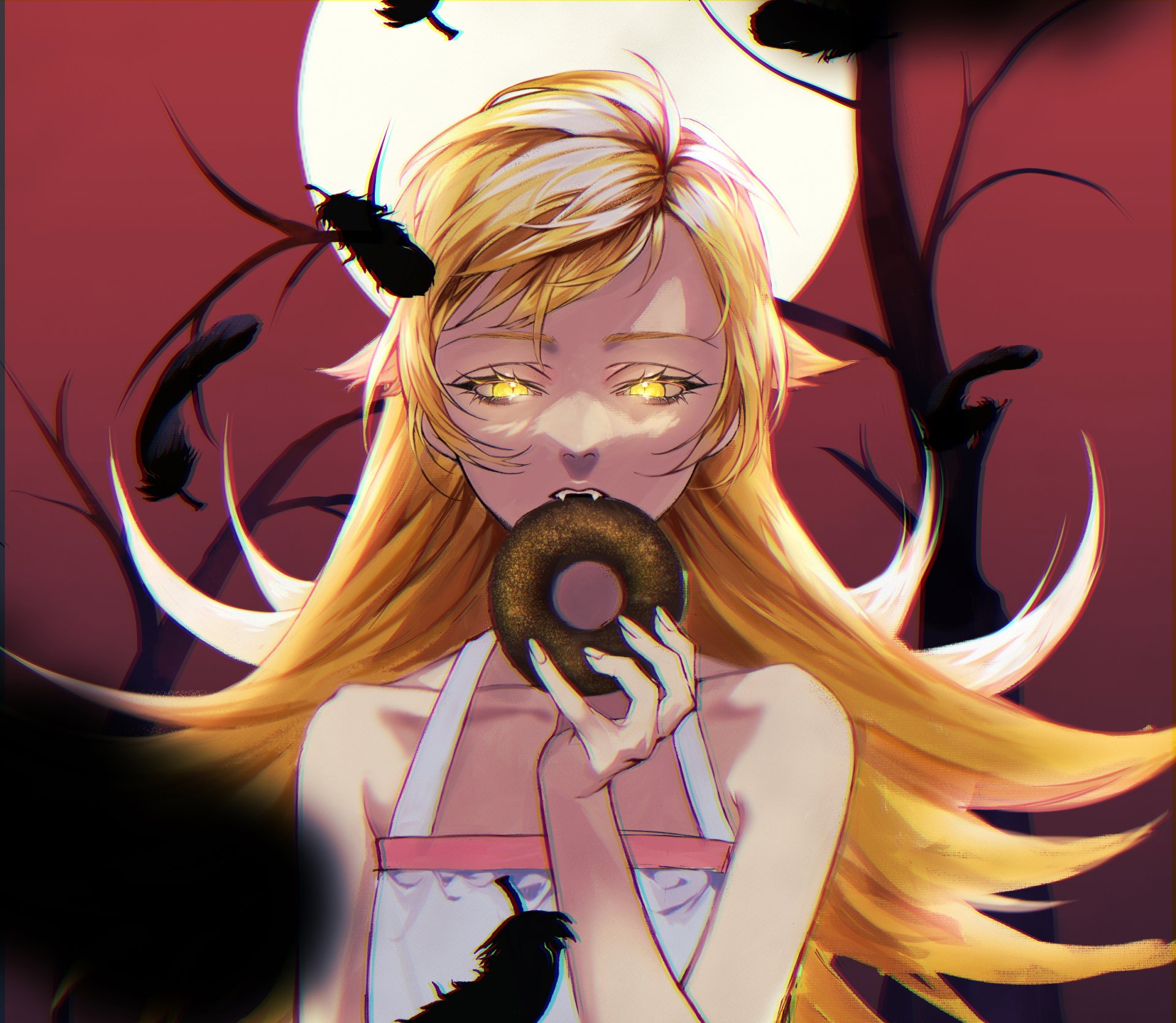 Download Doughnut Shinobu Oshino Anime Monogatari (Series) HD Wallpaper ...