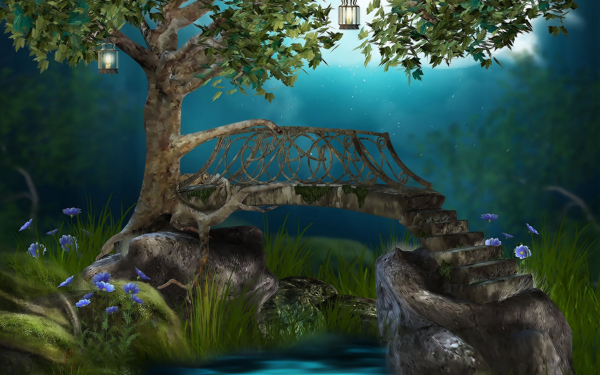 Enchanted Serenity: A Fantasy HD Wallpaper