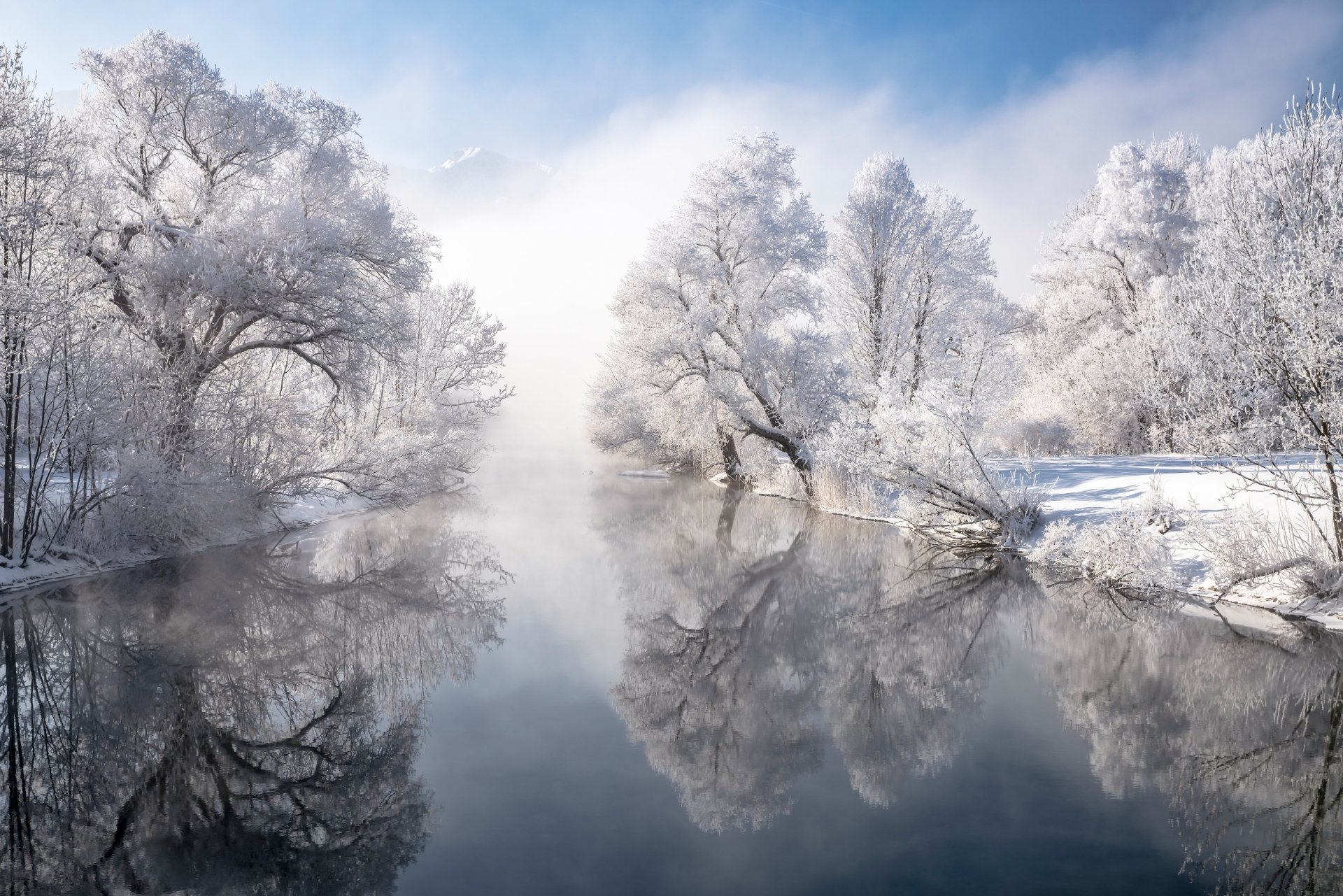 Winter Reflections: Ultra HD Germany River Nature Wallpaper | 6144x4099 ...