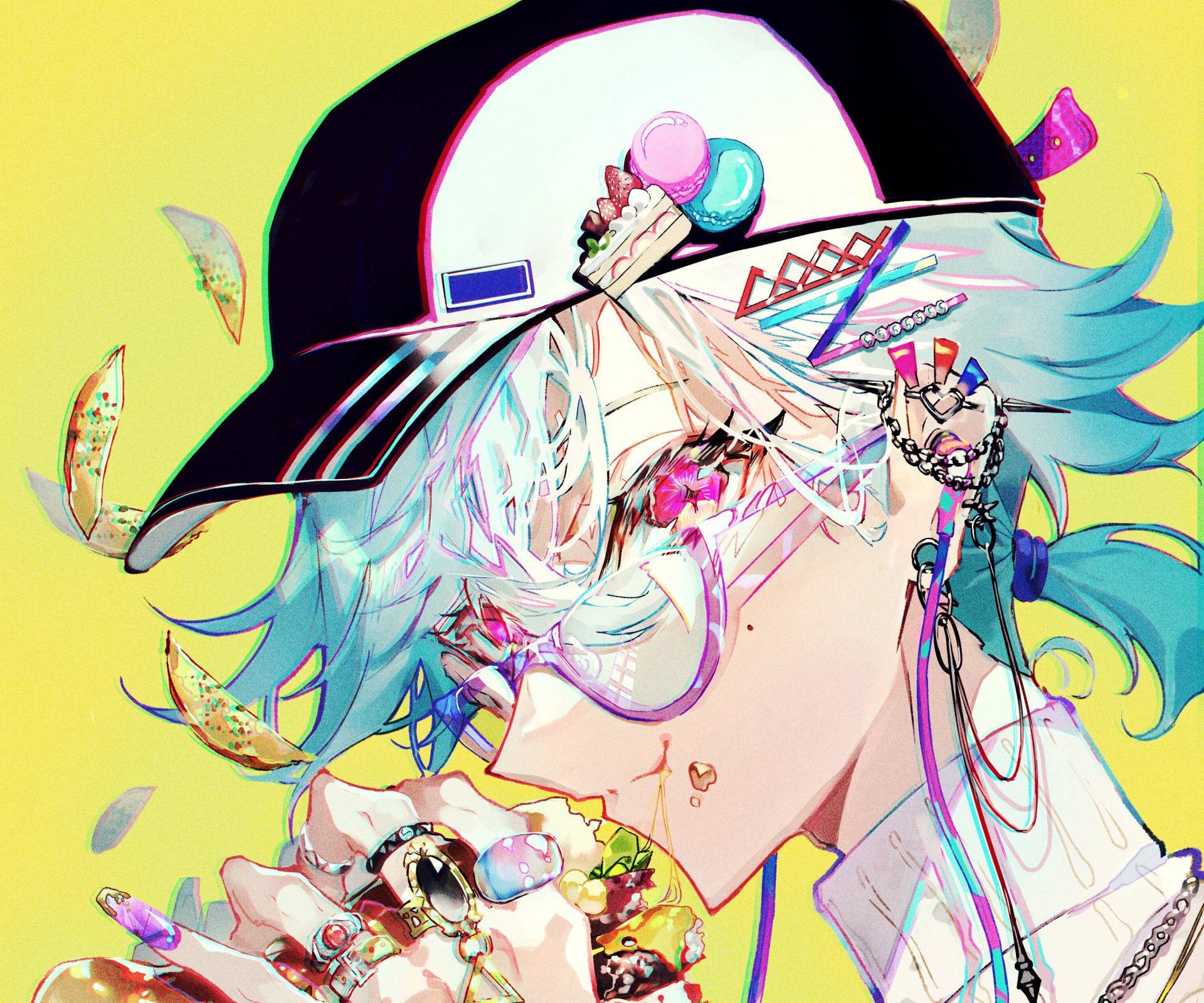 Download Face Eating Anime Girl Anime Girl HD Wallpaper