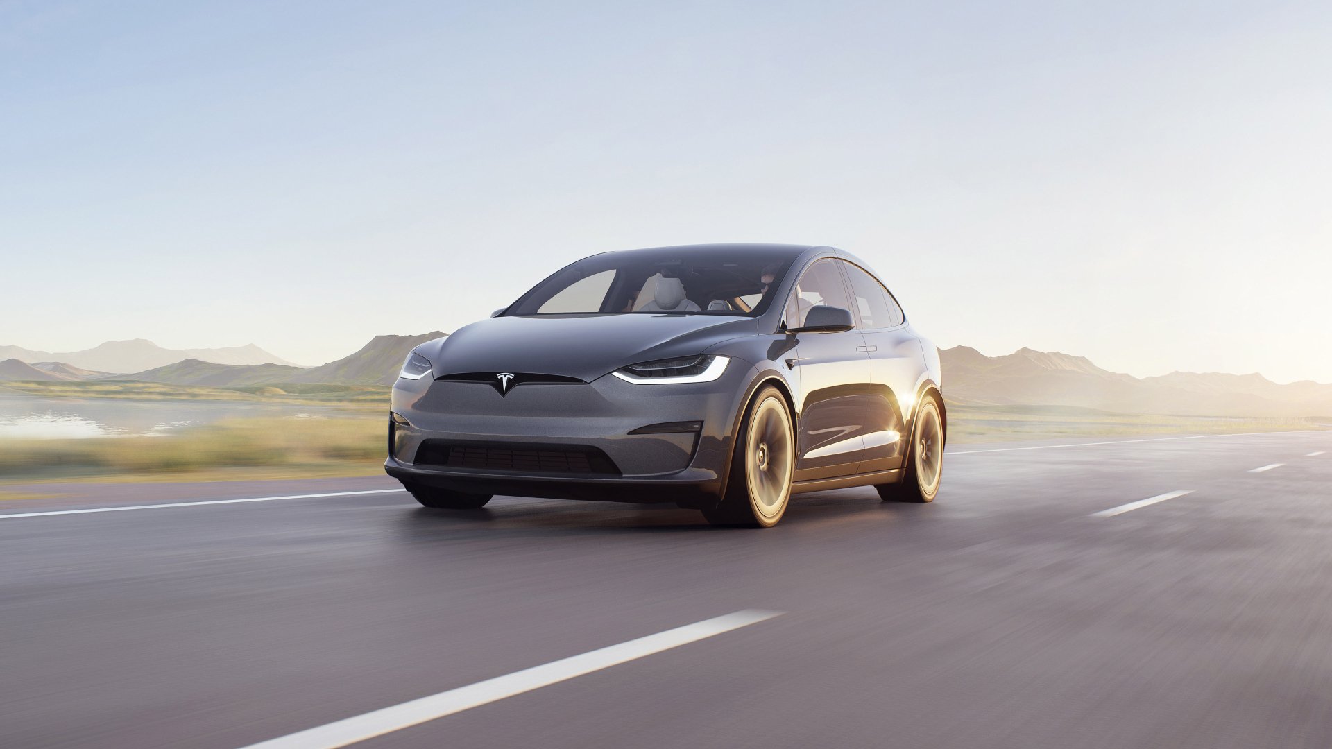 Download Vehicle Tesla Model X Plaid 4k Ultra HD Wallpaper