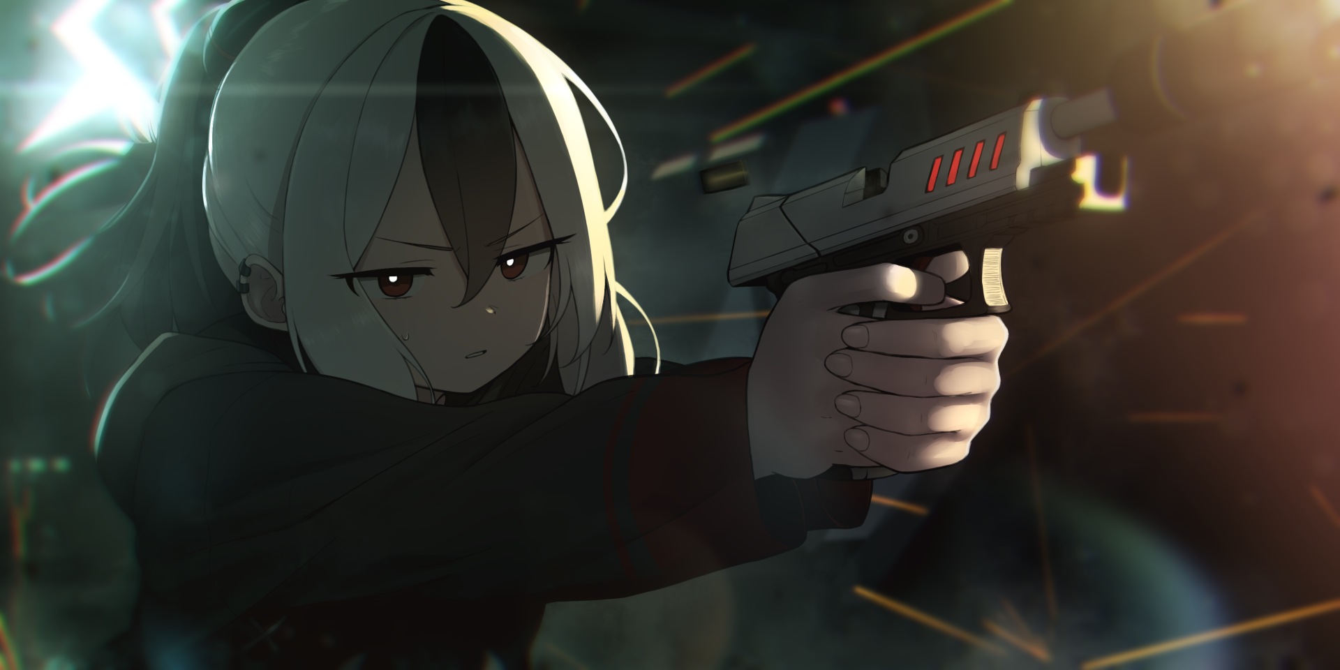 Onikata Kayoko HD Wallpaper – Blue Archive Video Game Action Scene