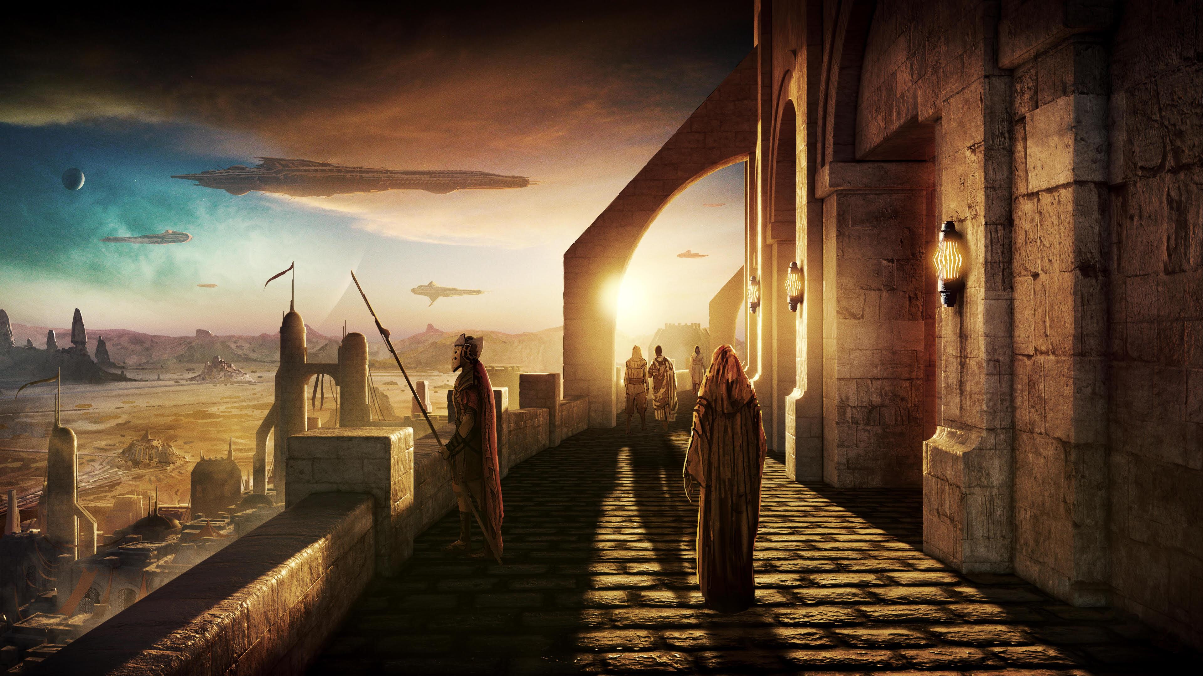 Rebel Moon HD Wallpaper - Epic Sci-Fi Adventure Scene