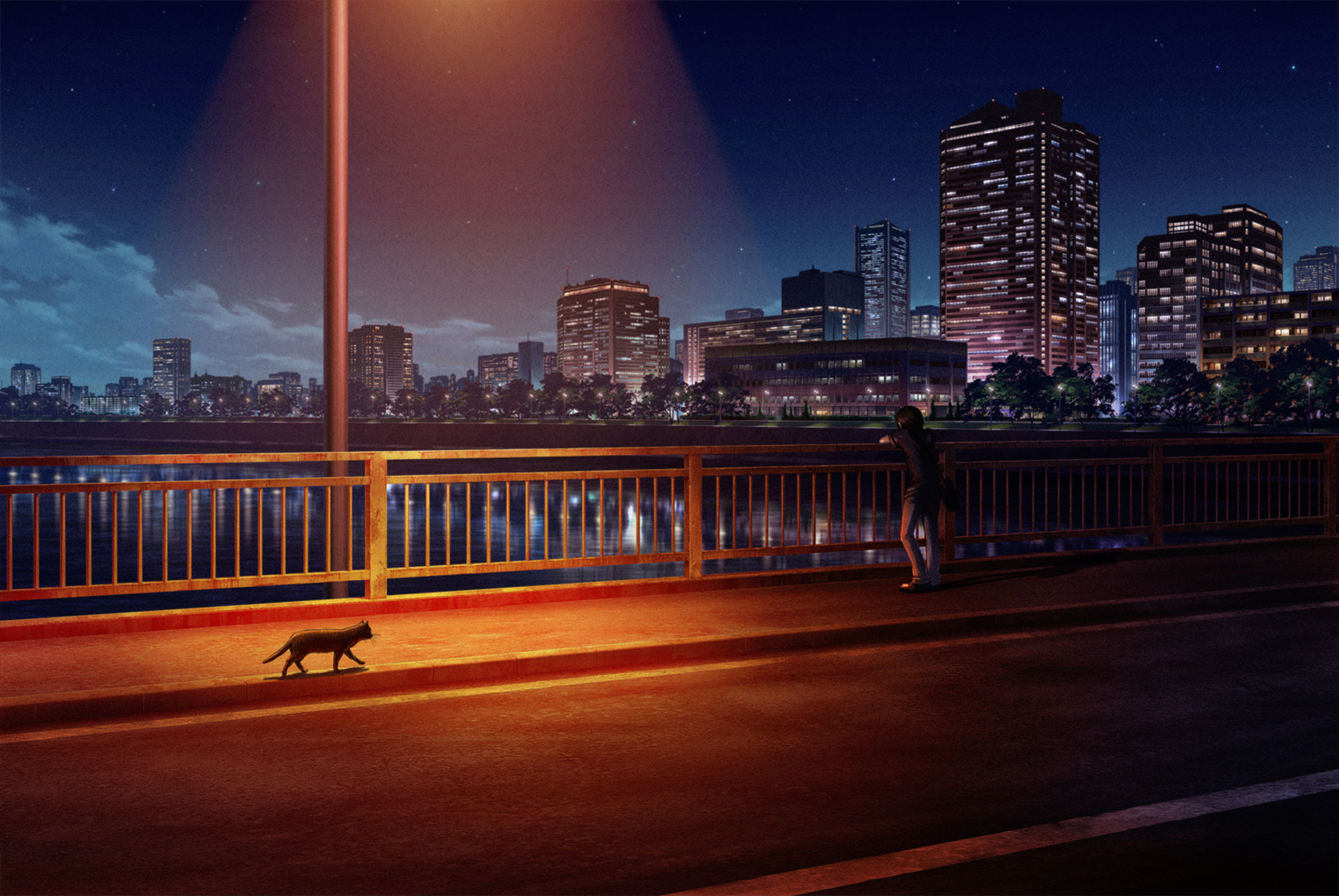 Download Anime City Anime City HD Wallpaper