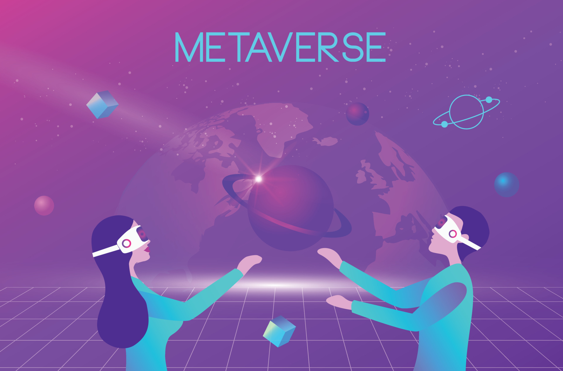 Download Technology Metaverse HD Wallpaper