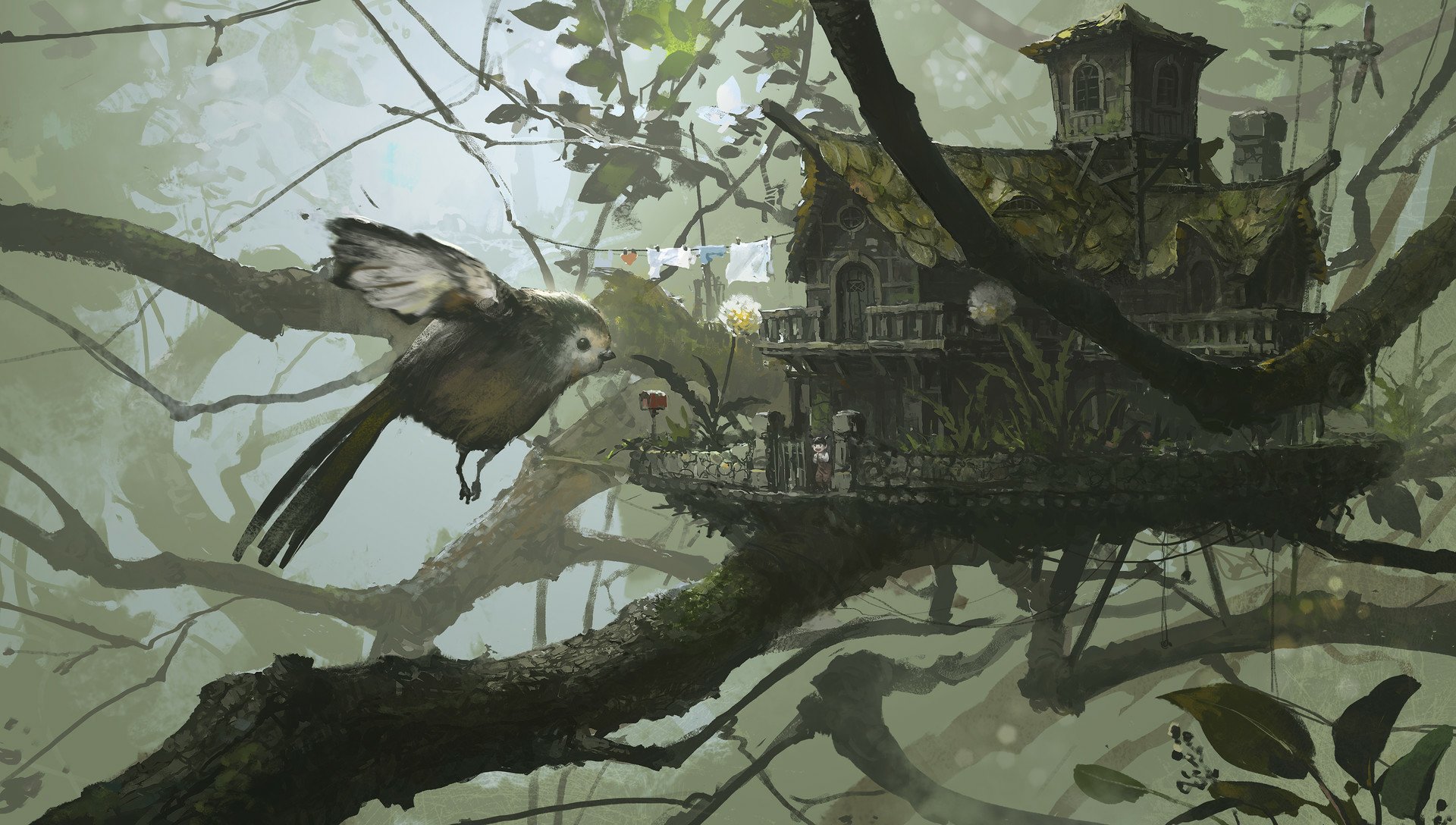 Download Fantasy Bird Treehouse HD Wallpaper by su jian