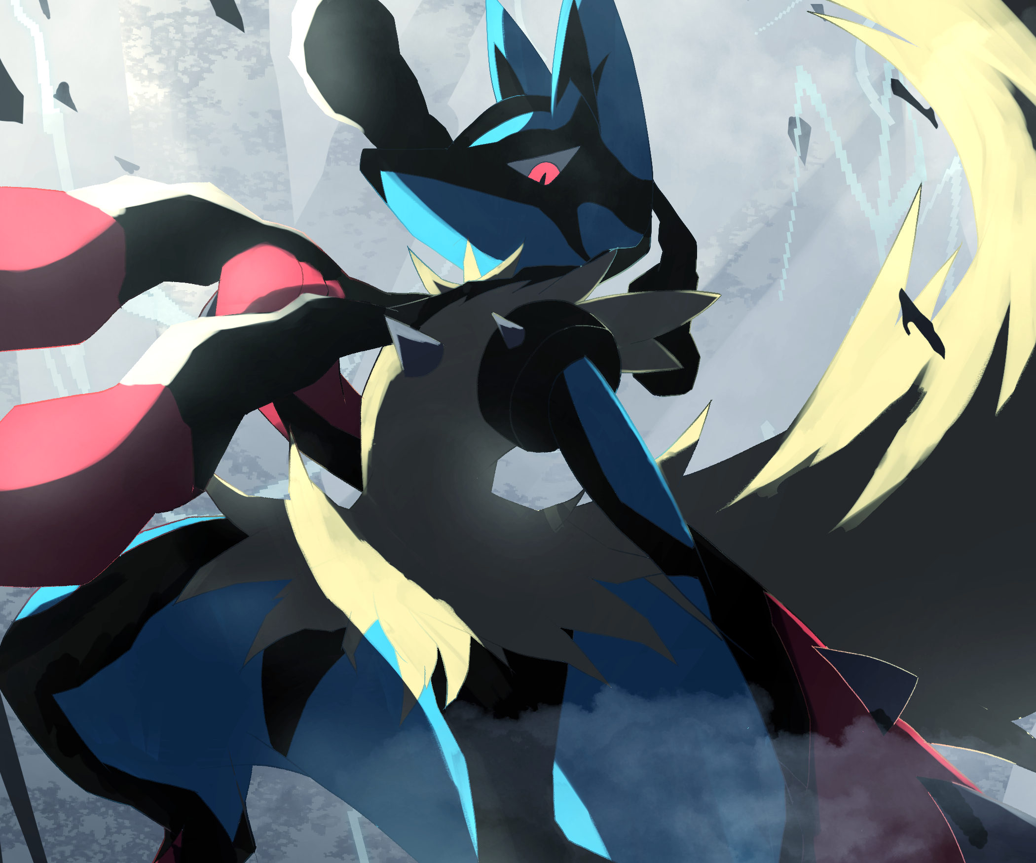Lucario Elite: Stunning HD Pokémon Anime Wallpaper