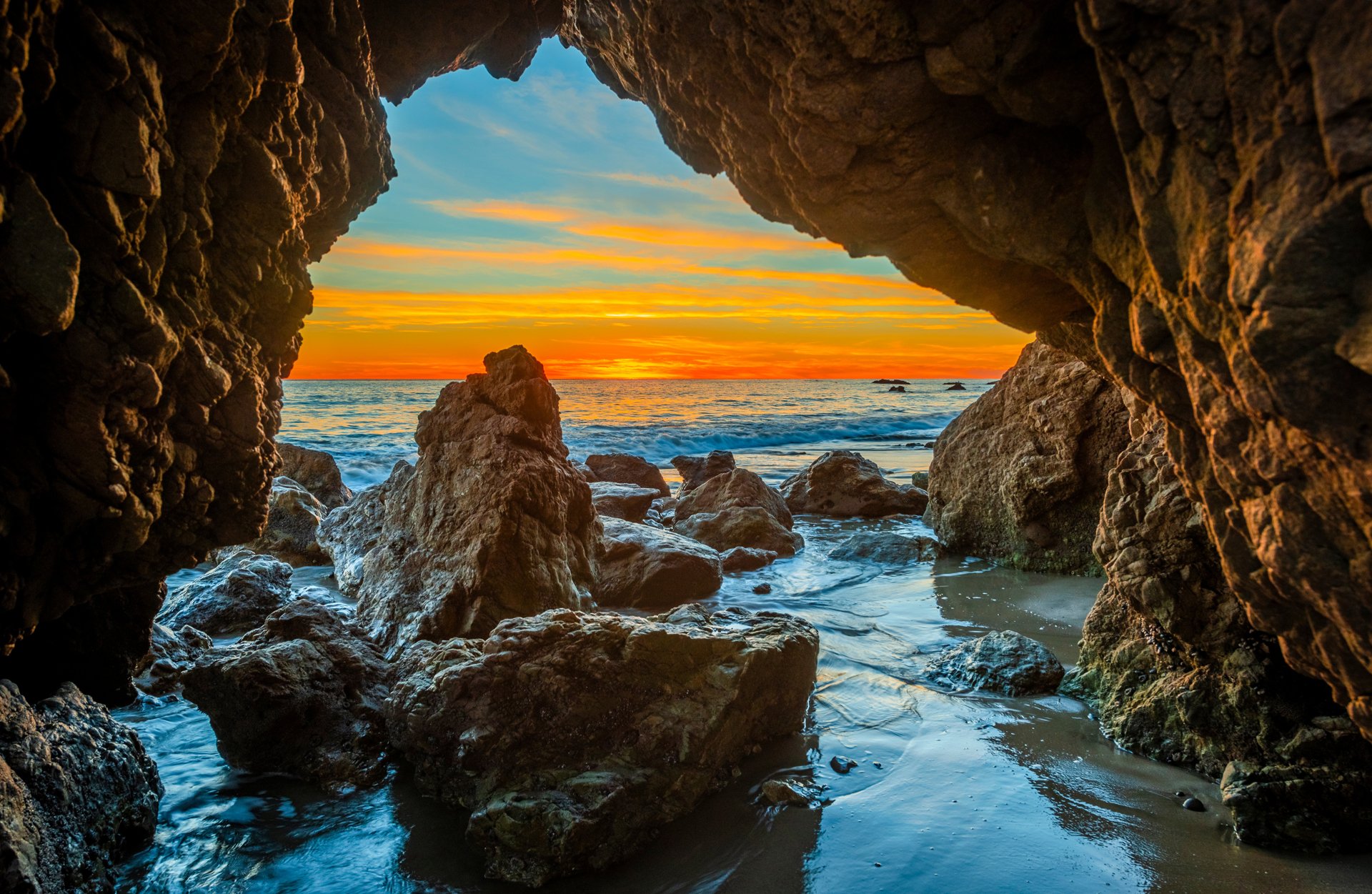 Download Sunset Nature Cave 4k Ultra HD Wallpaper