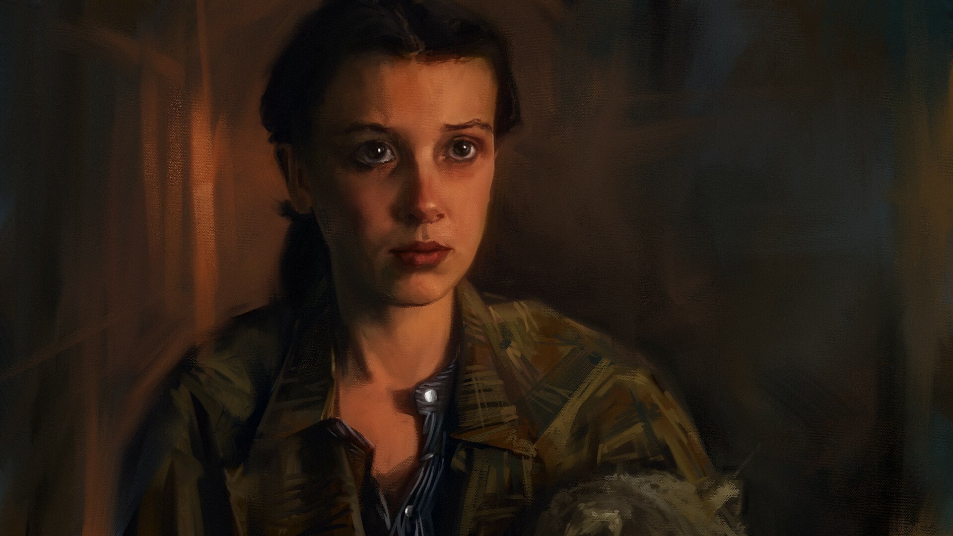 Eleven’s Intense Moment – HD Stranger Things Wallpaper by chelovecan