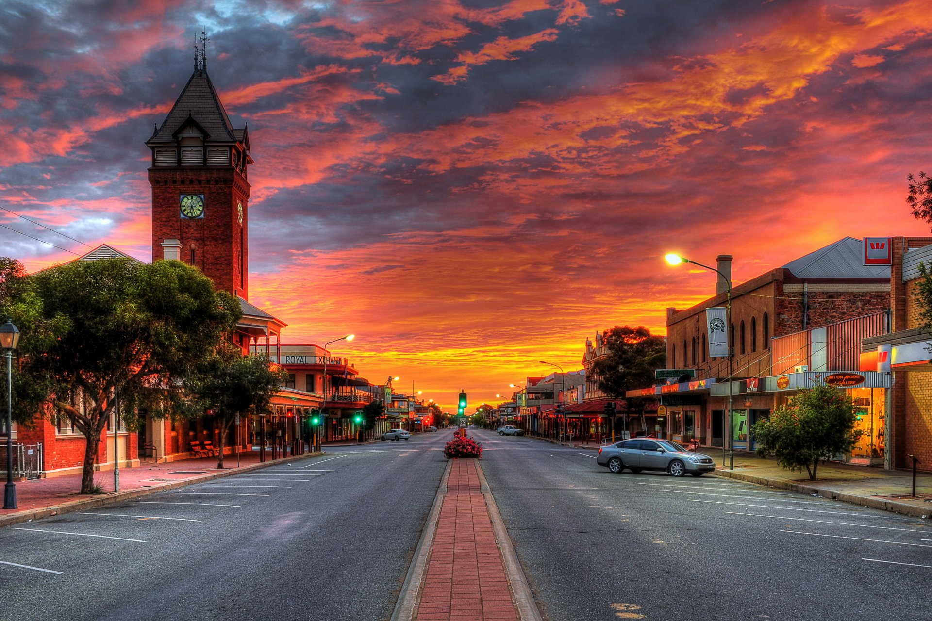 Stunning HD Sunset Over Tranquil Townscape