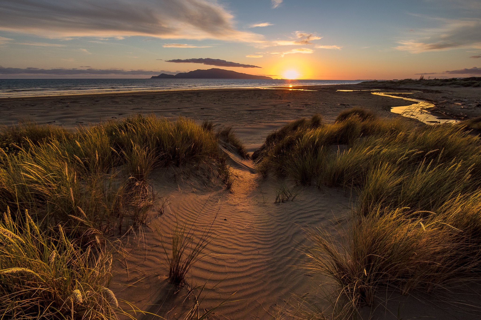 Download Sunrise Nature Beach HD Wallpaper