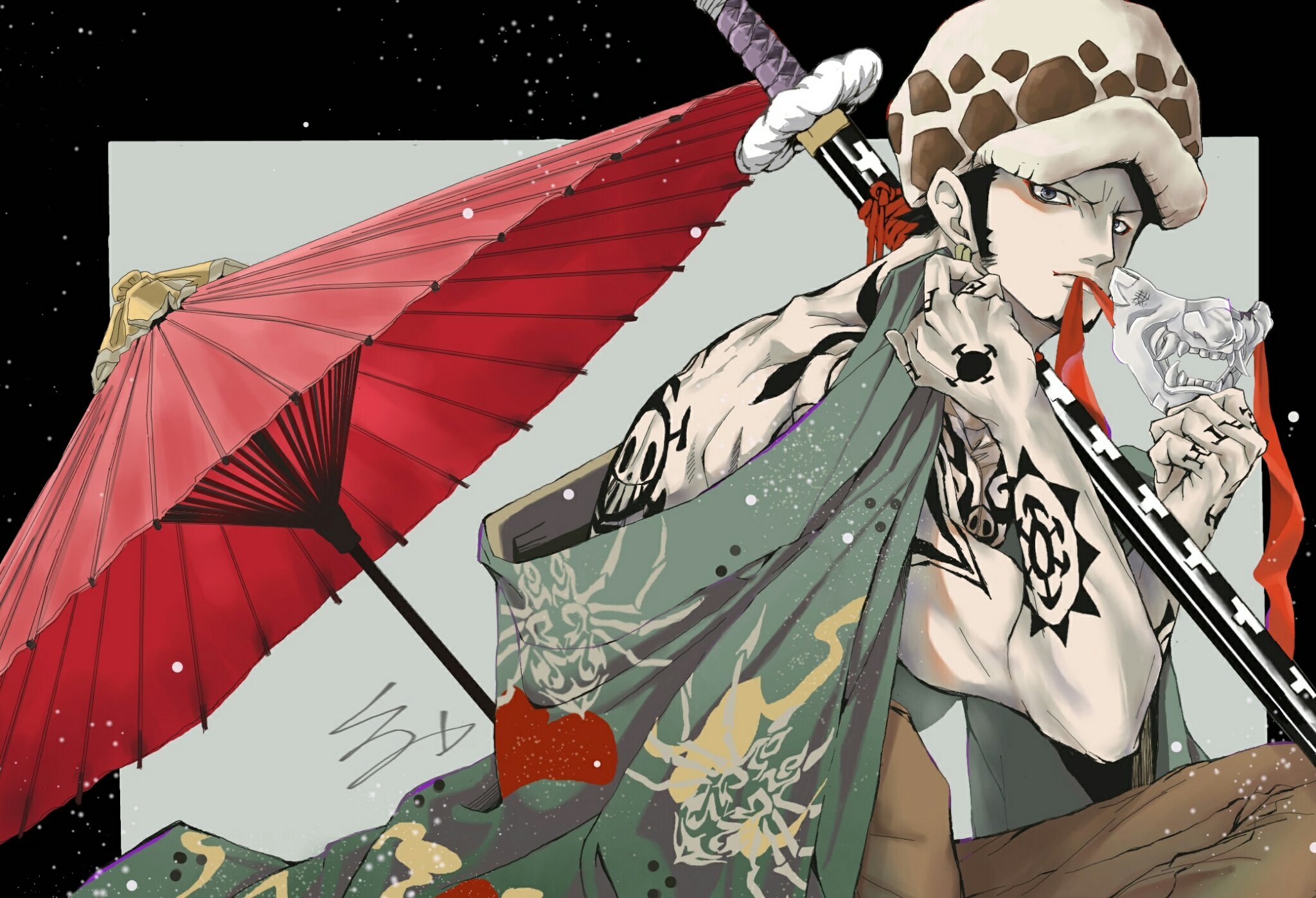 Download Trafalgar Law Anime One Piece HD Wallpaper by くろみつ
