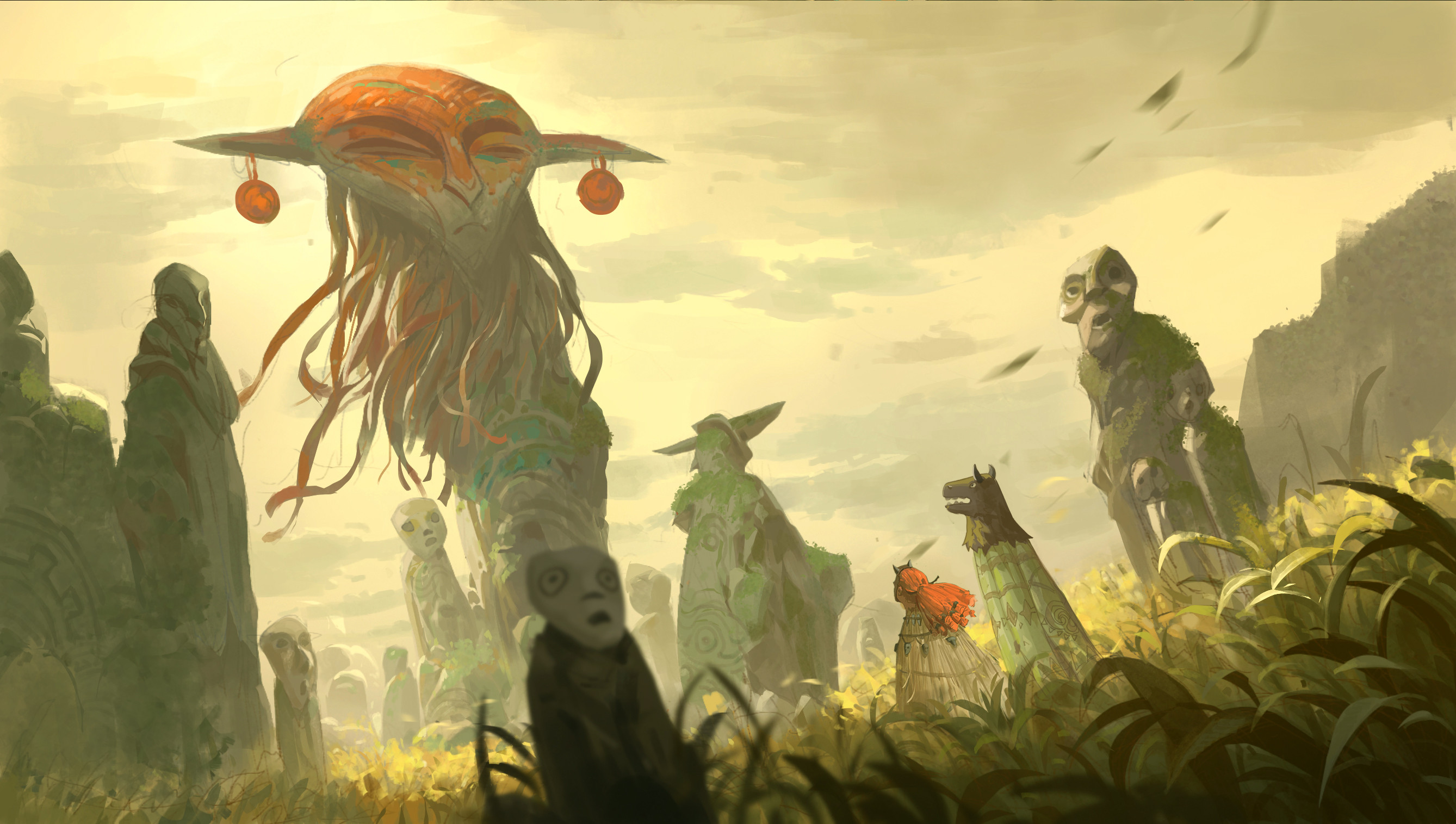 Download Fantasy Statue HD Wallpaper by lei min