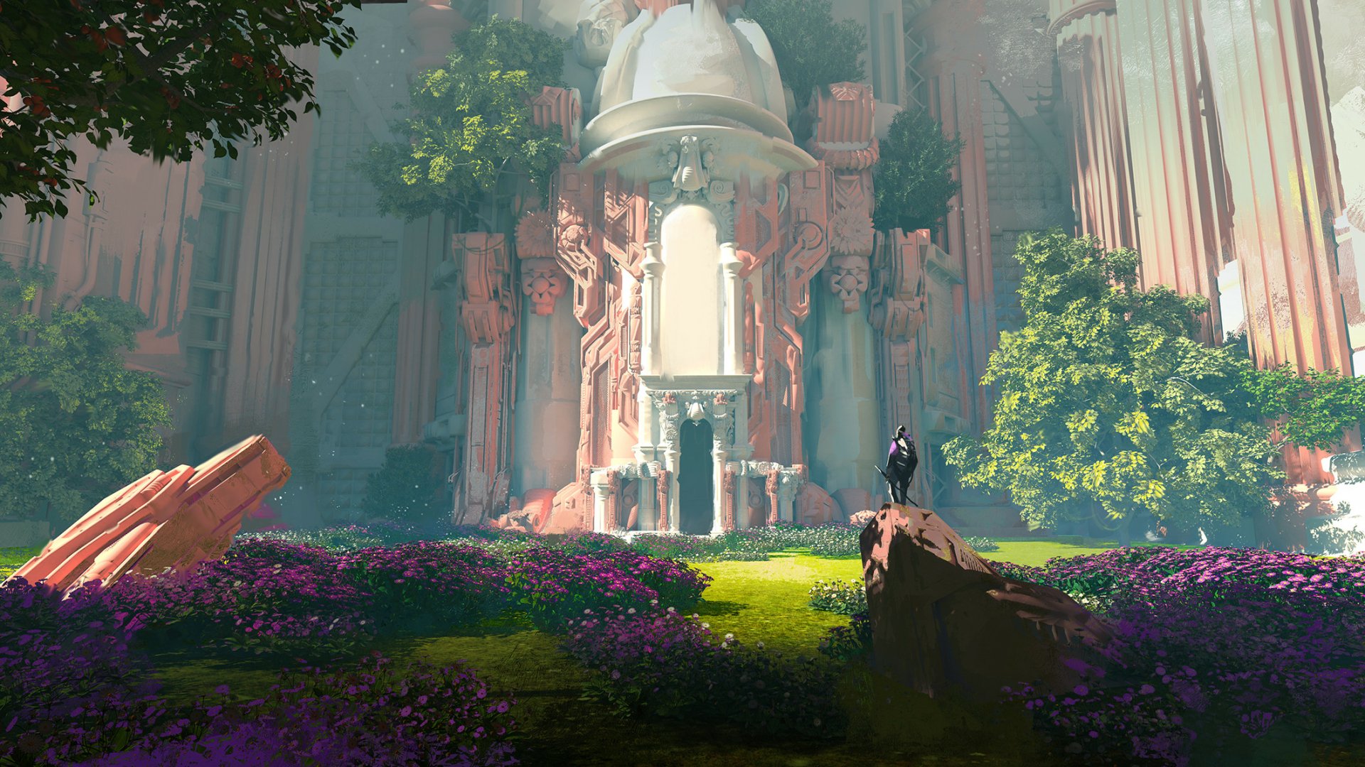 Enchanted Fantasy Temple HD Wallpaper by Sebastian Luca