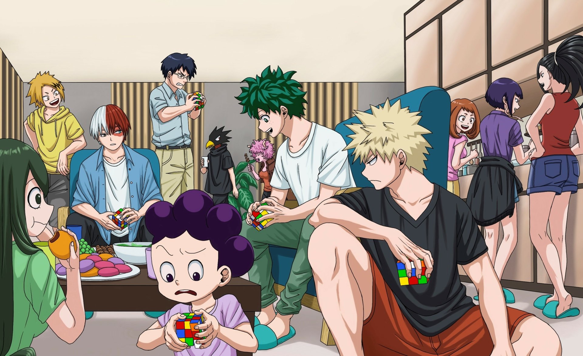 My Hero Academia Chill Time HD Wallpaper – Anime Squad Relaxing Moments ...