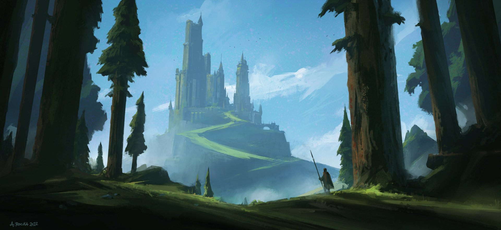 Enchanted Fantasy Castle HD Wallpaper by Andreas Rocha