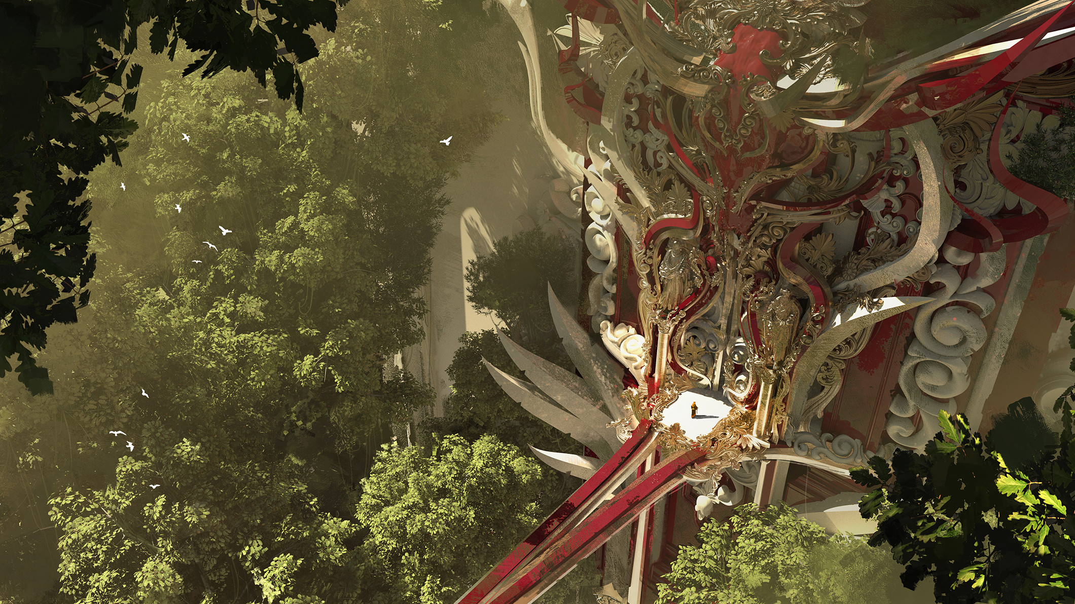 Download Fantasy Temple HD Wallpaper by Sebastian Luca