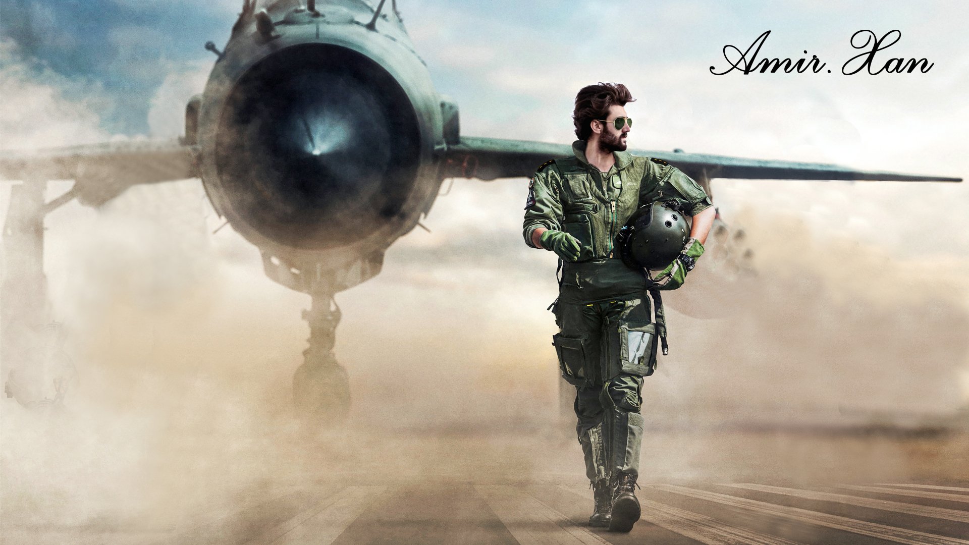 Download Pilot Military Amir Xan Pilot 8k Ultra HD Wallpaper