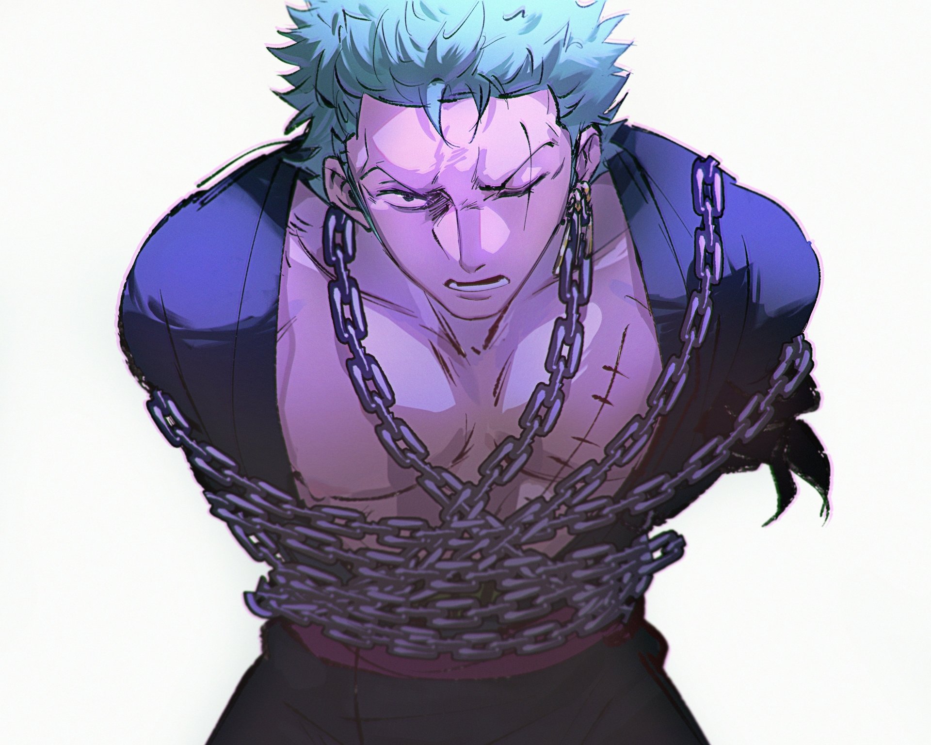 Roronoa Zoro HD Wallpaper – One Piece’s Unbreakable Swordsman in Chains ...