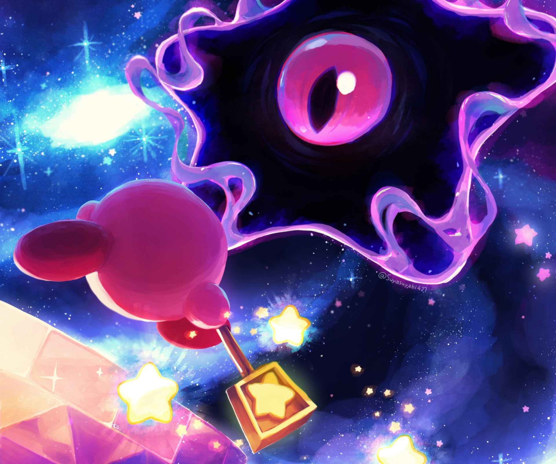 Kirby’s Cosmic Adventure HD – Epic Video Game Wallpaper by すびかか ...