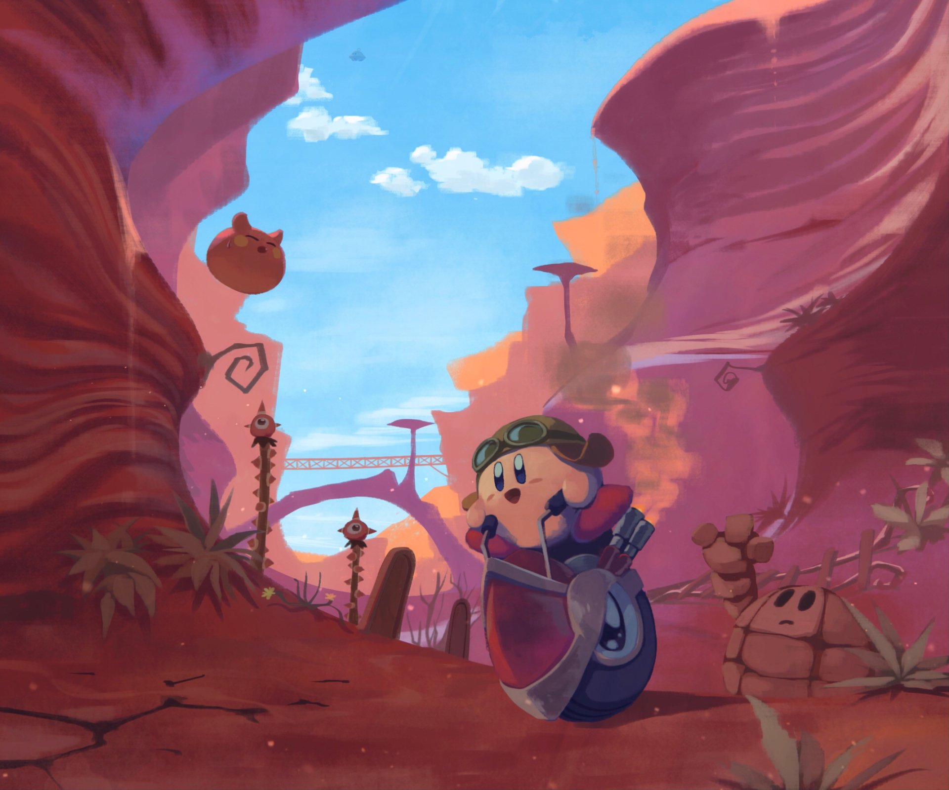 Kirby’s Epic Desert Quest – HD Video Game Wallpaper by すびかか | 2133x1778 ...