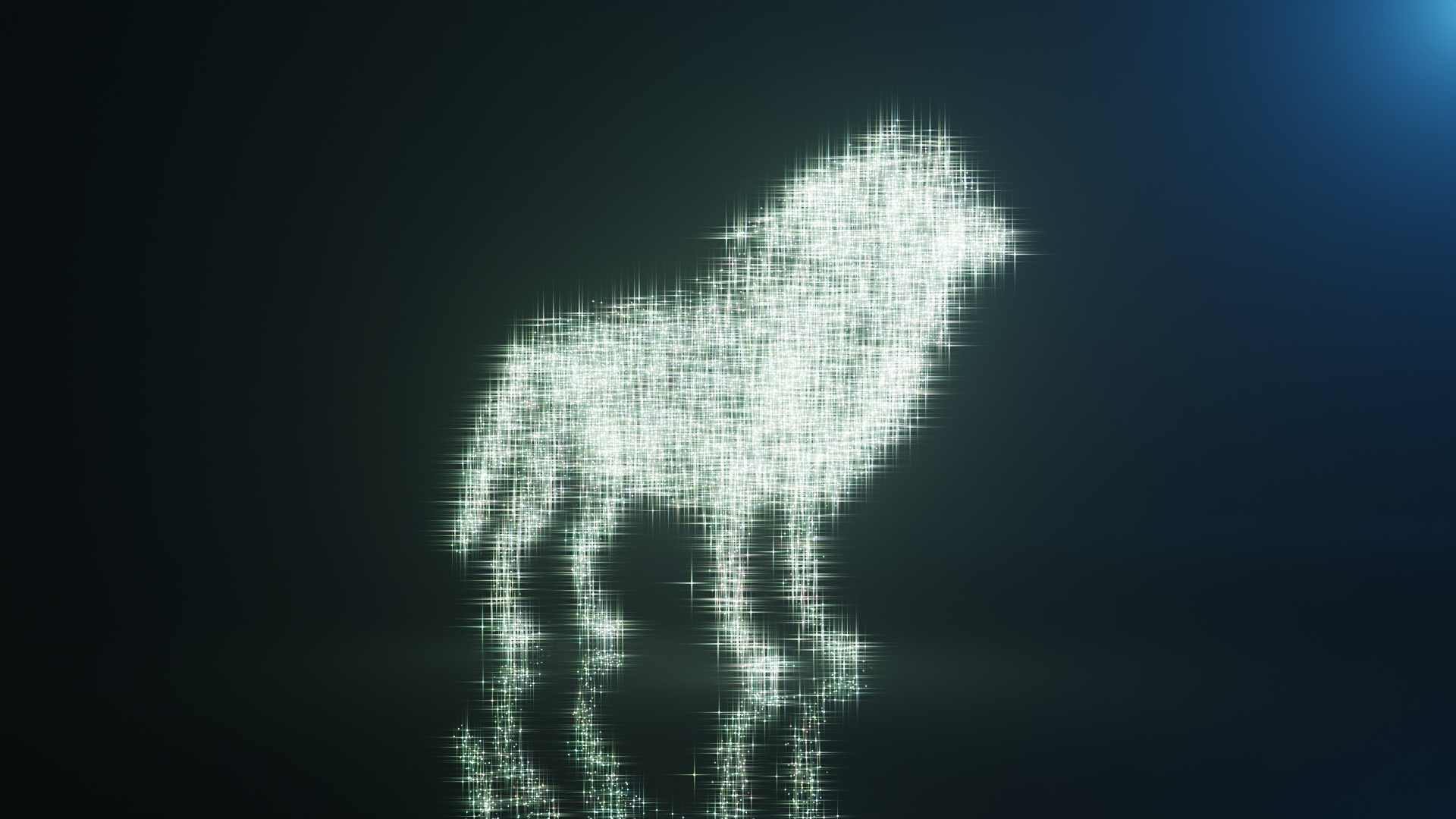 glow starry particle wolf shaped by KanetyKun