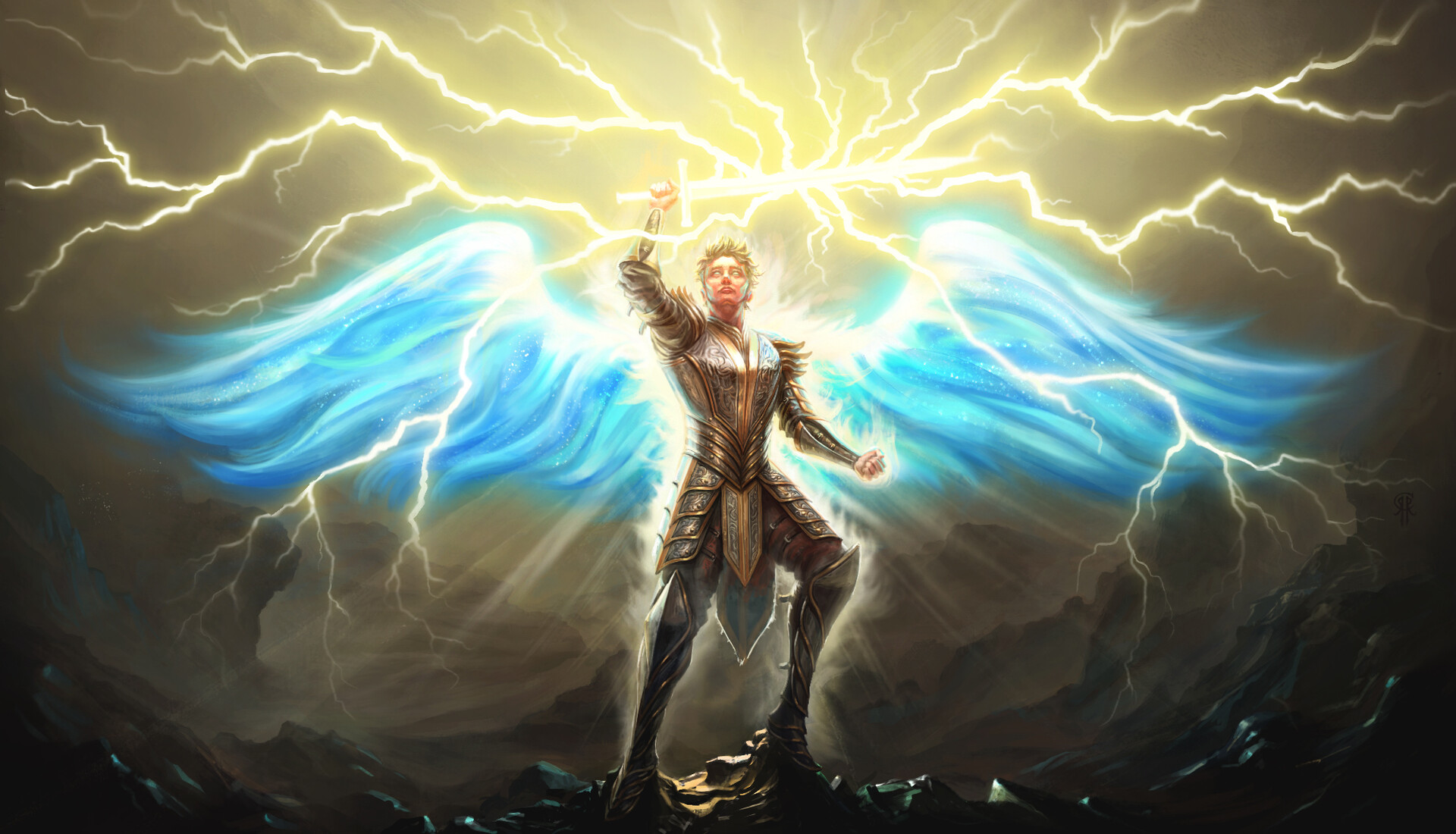 Download Fantasy Angel Warrior HD Wallpaper by Rodrigo Clark