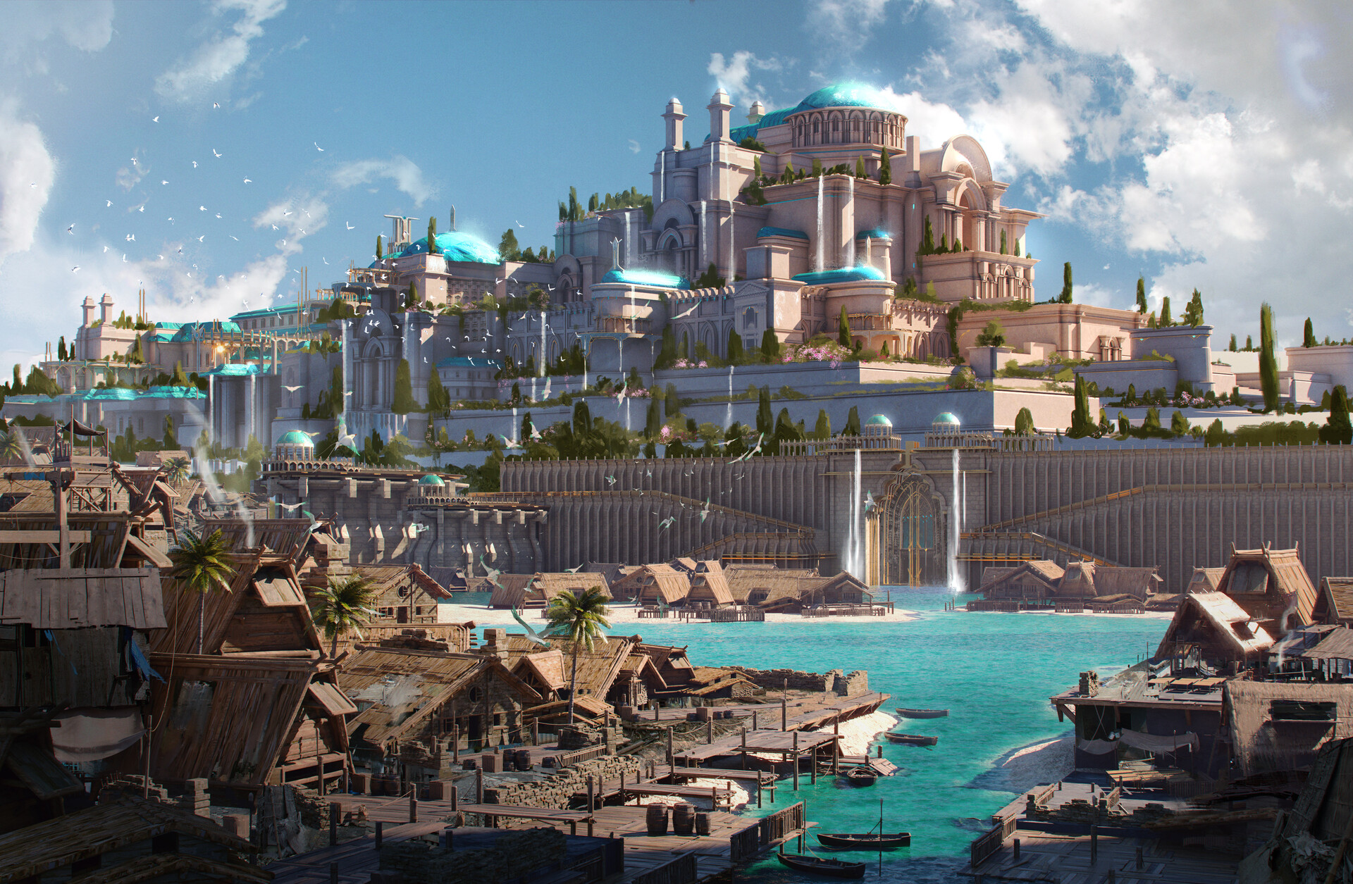 Download Fantasy City Fantasy City HD Wallpaper by Ramazan Kazaliev