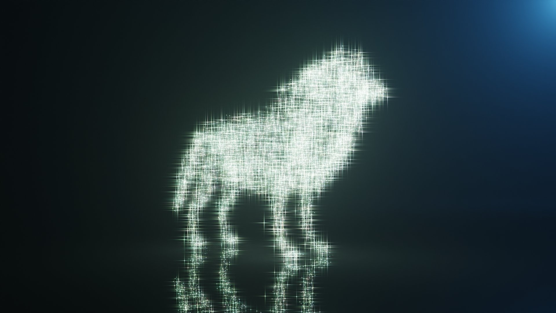 glow starry particle wolf shaped by KanetyKun