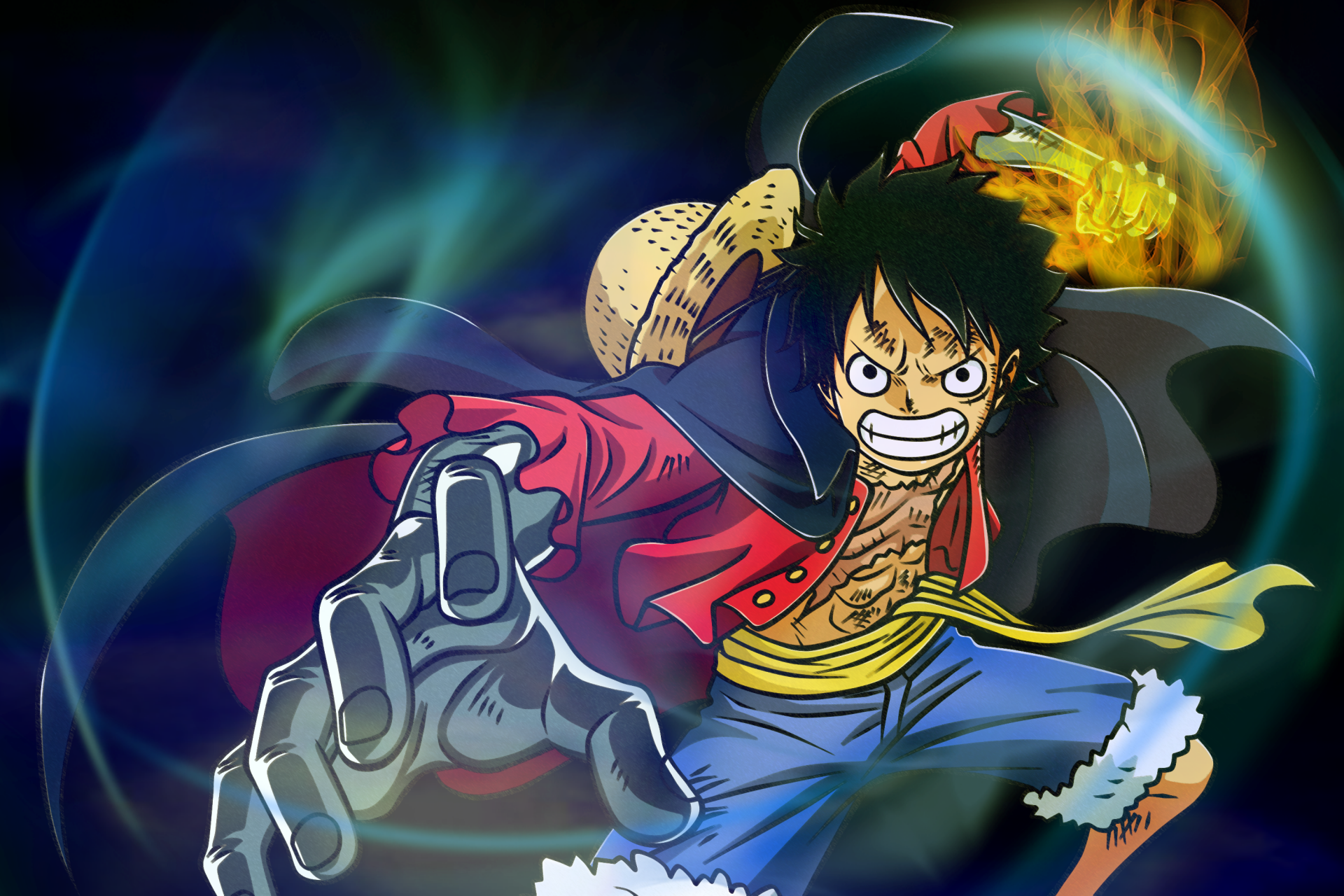 One Piece HD Wallpaper: Monkey D. Luffy in Action! by commander_steel ...