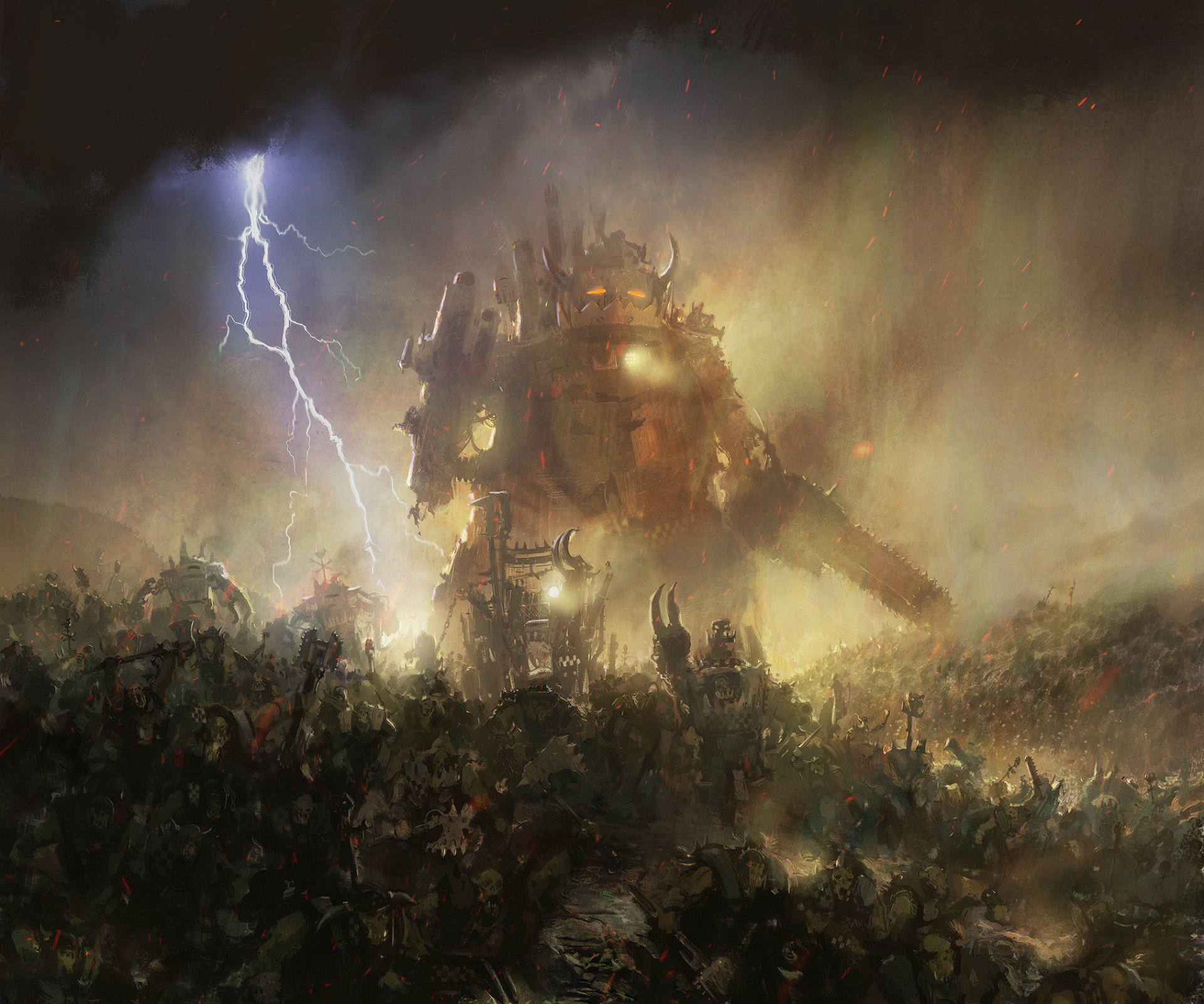 Warhammer 40K Epic Battle HD Wallpaper – Fierce Video Game Clash by Ev ...