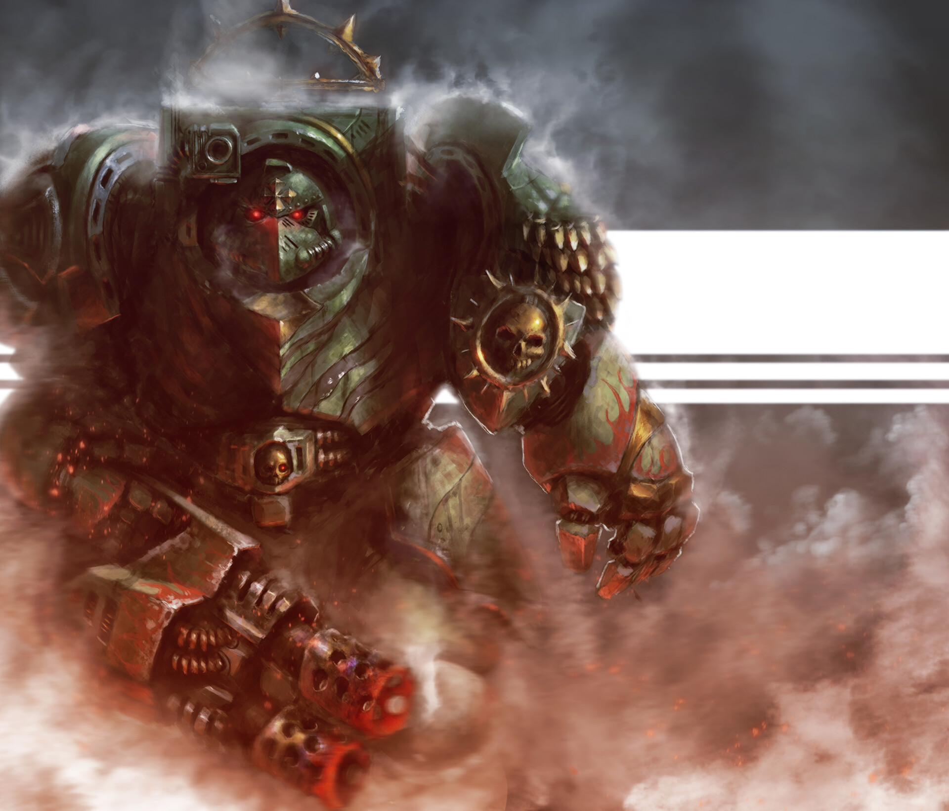 Warhammer 40K HD Wallpaper: Epic Video Game Warrior in Battle Smoke ...