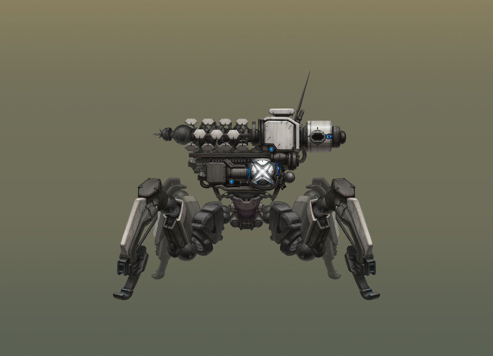 Mechanical Marvel: Sci-Fi Mech HD Wallpaper by Kimjaewoo Firebrush