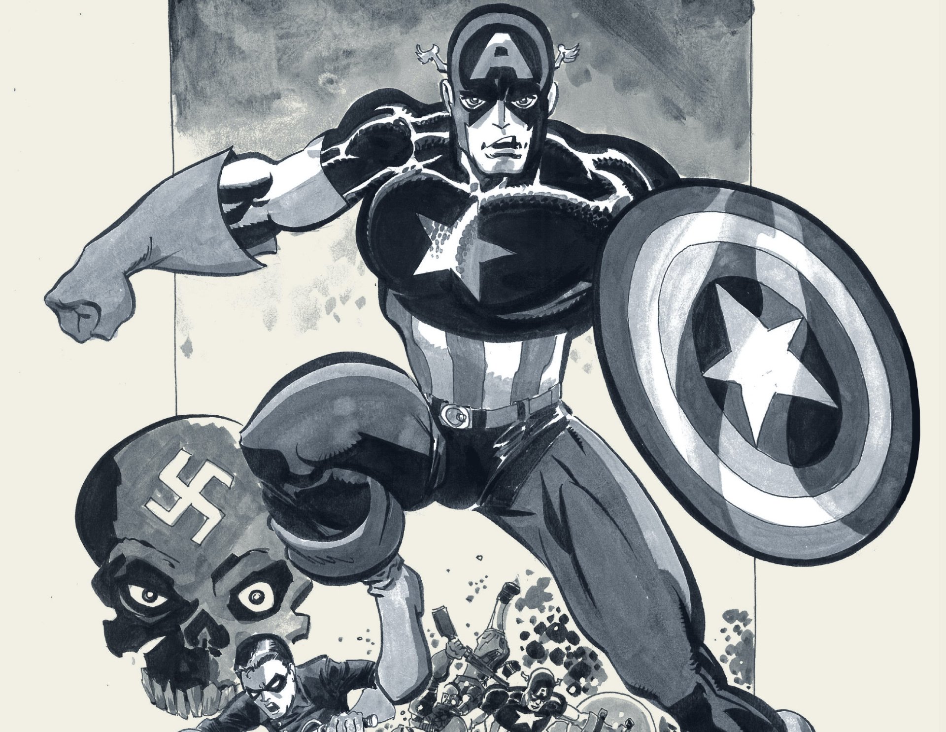 Download Comic Captain America: White HD Wallpaper by Tim Sale