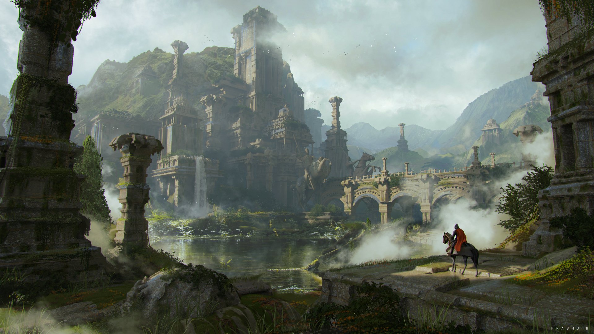 Download Fantasy Temple 4k Ultra HD Wallpaper by Prabhu B