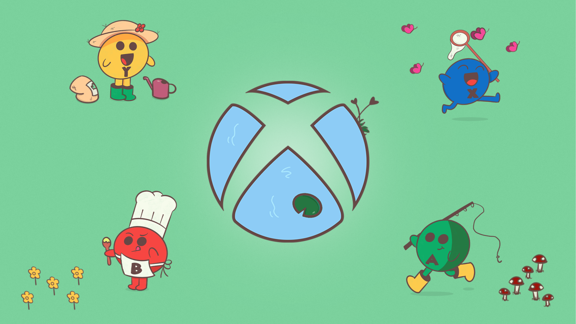 Xbox Whimsy: Vibrant Gaming HD Wallpaper