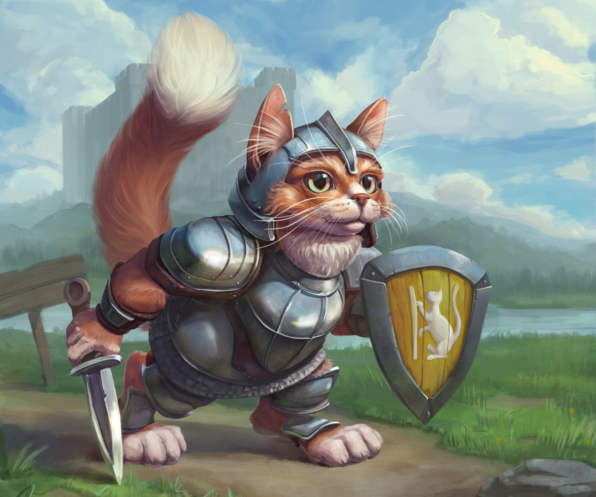 Download Fantasy Cat HD Wallpaper by Michael Rosugbu