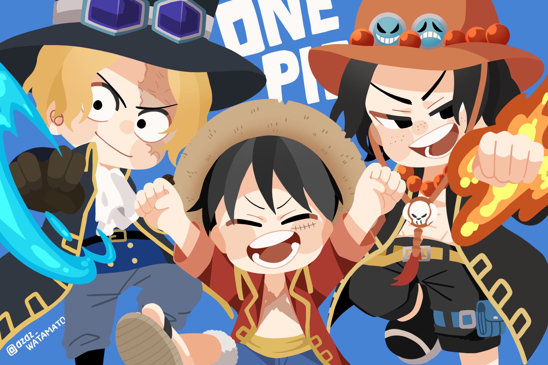 Download Portgas D. Ace Sabo (One Piece) Monkey D. Luffy Anime One ...