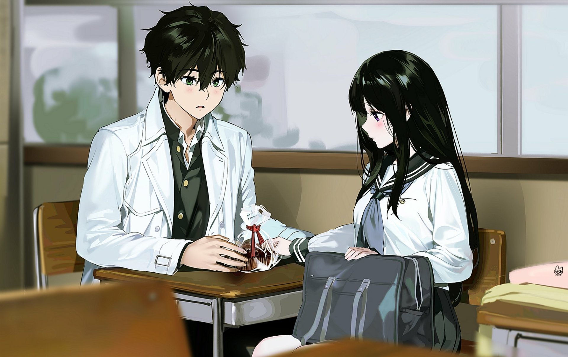 Download Eru Chitanda Hōtarō Oreki Anime Hyouka HD Wallpaper by mery ...