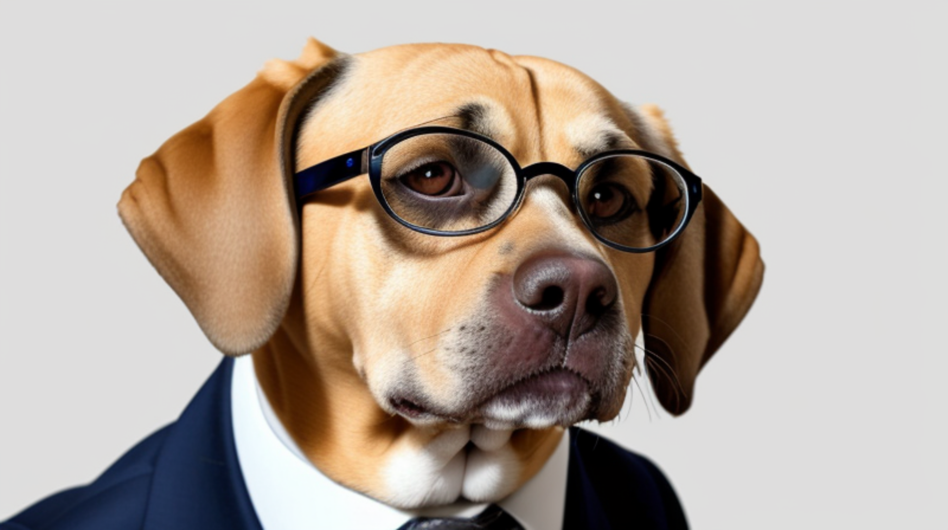A handsom dog with glasses by Young.Z Hunk