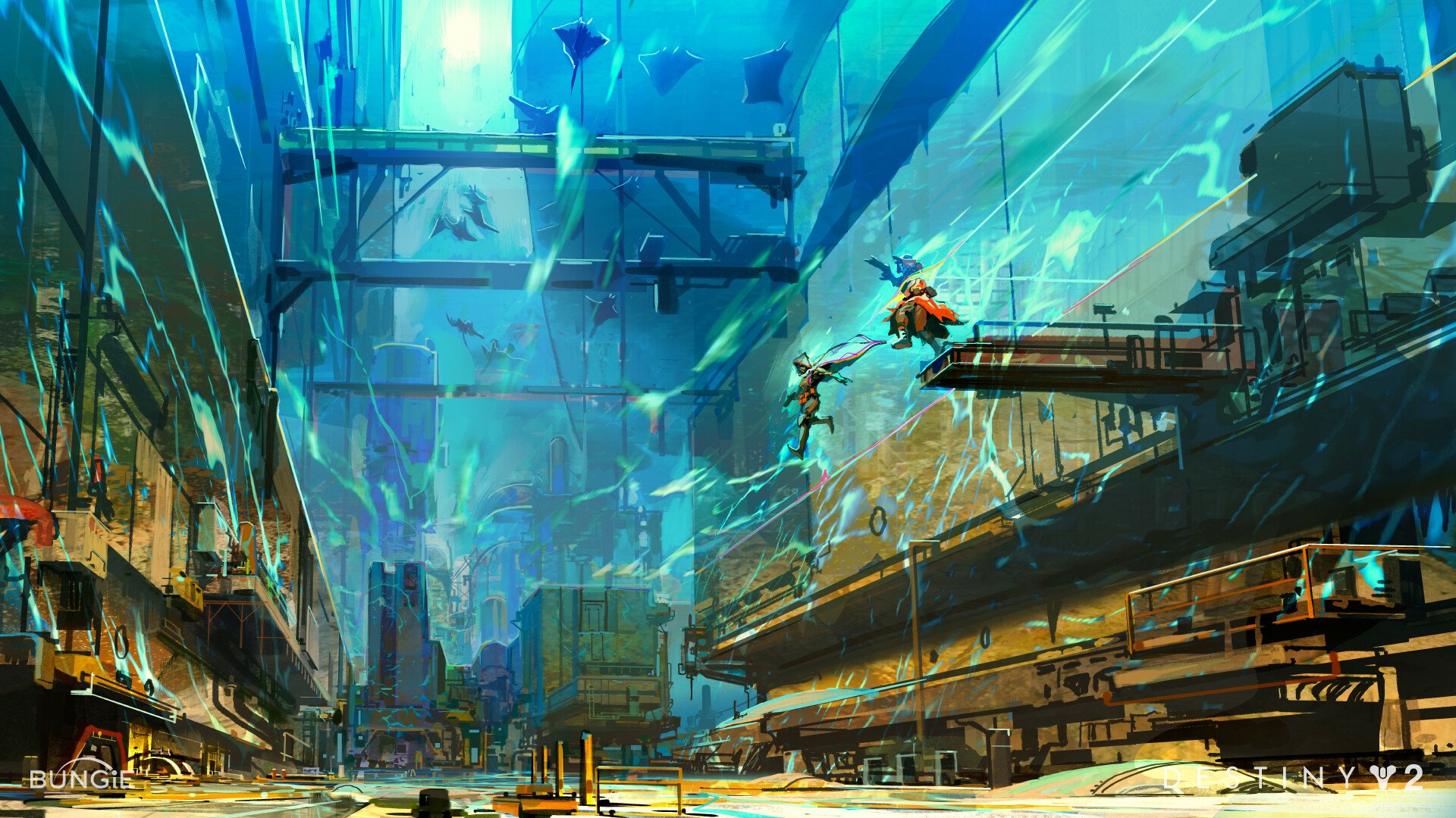 Destiny 2: Sunken Neon City Guardians (HD Wallpaper) by Gabo Garza ...