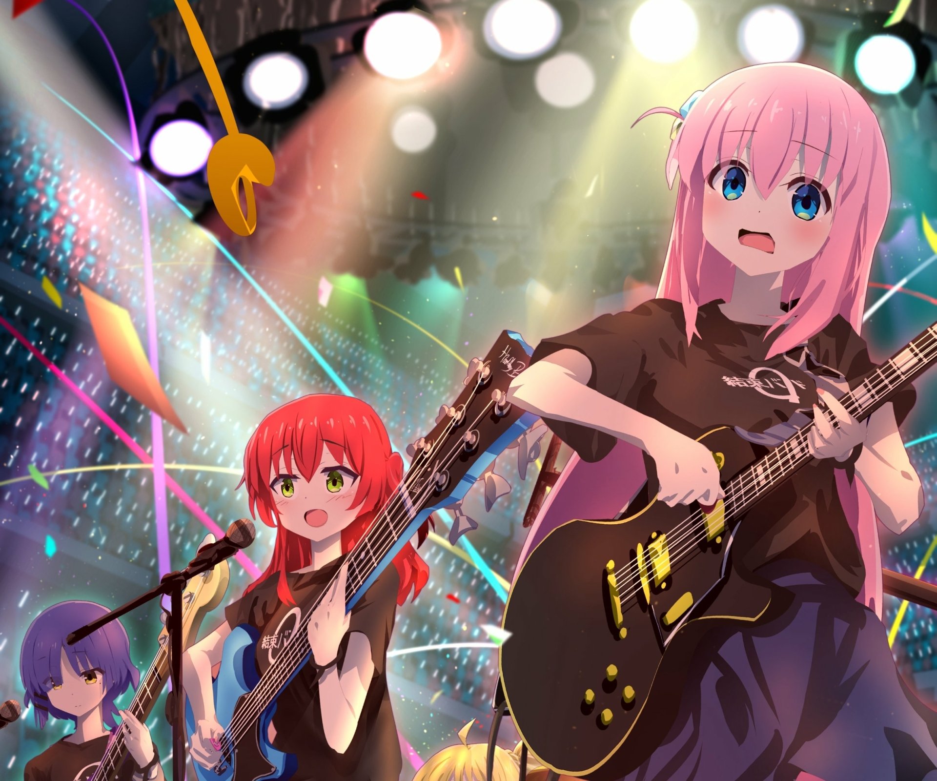 Bocchi the Rock! Anime HD Wallpaper – Energetic Live Stage Vibes by yc yip
